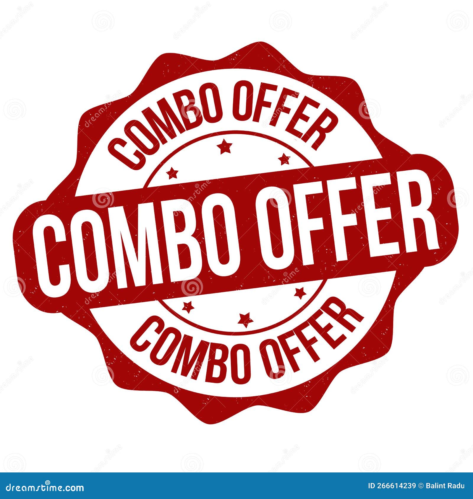 Combo Offer Banner Template With Glossy Lettering Vector Illustration ...
