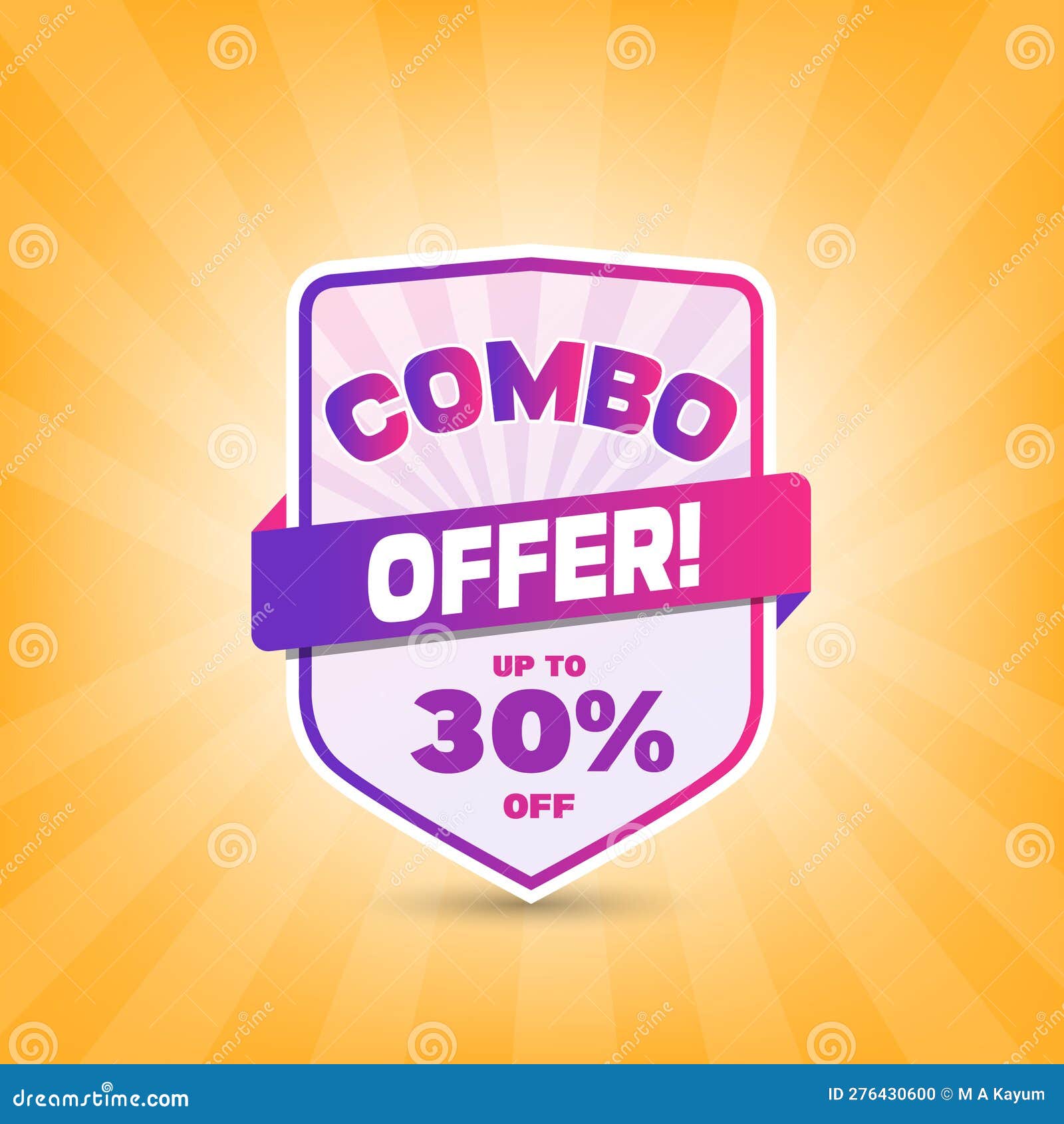 Combo Offer Vector, Icons and Images Stock Illustration - Illustration ...