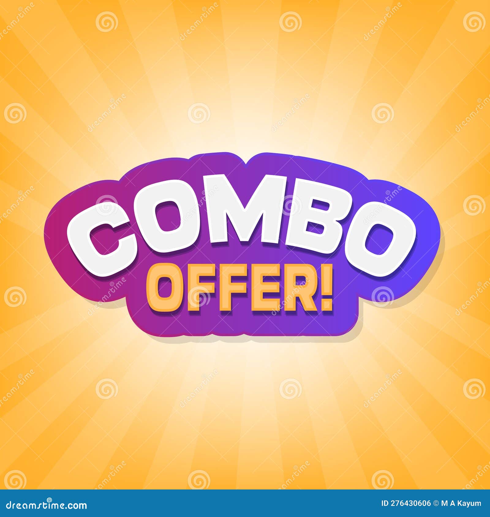 Combo Offer Vector, Icons and Images Stock Illustration - Illustration ...