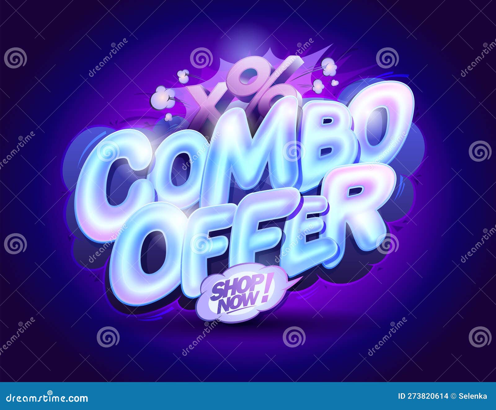 Combo Offer Web Banner Template with Glossy Lettering Stock ...