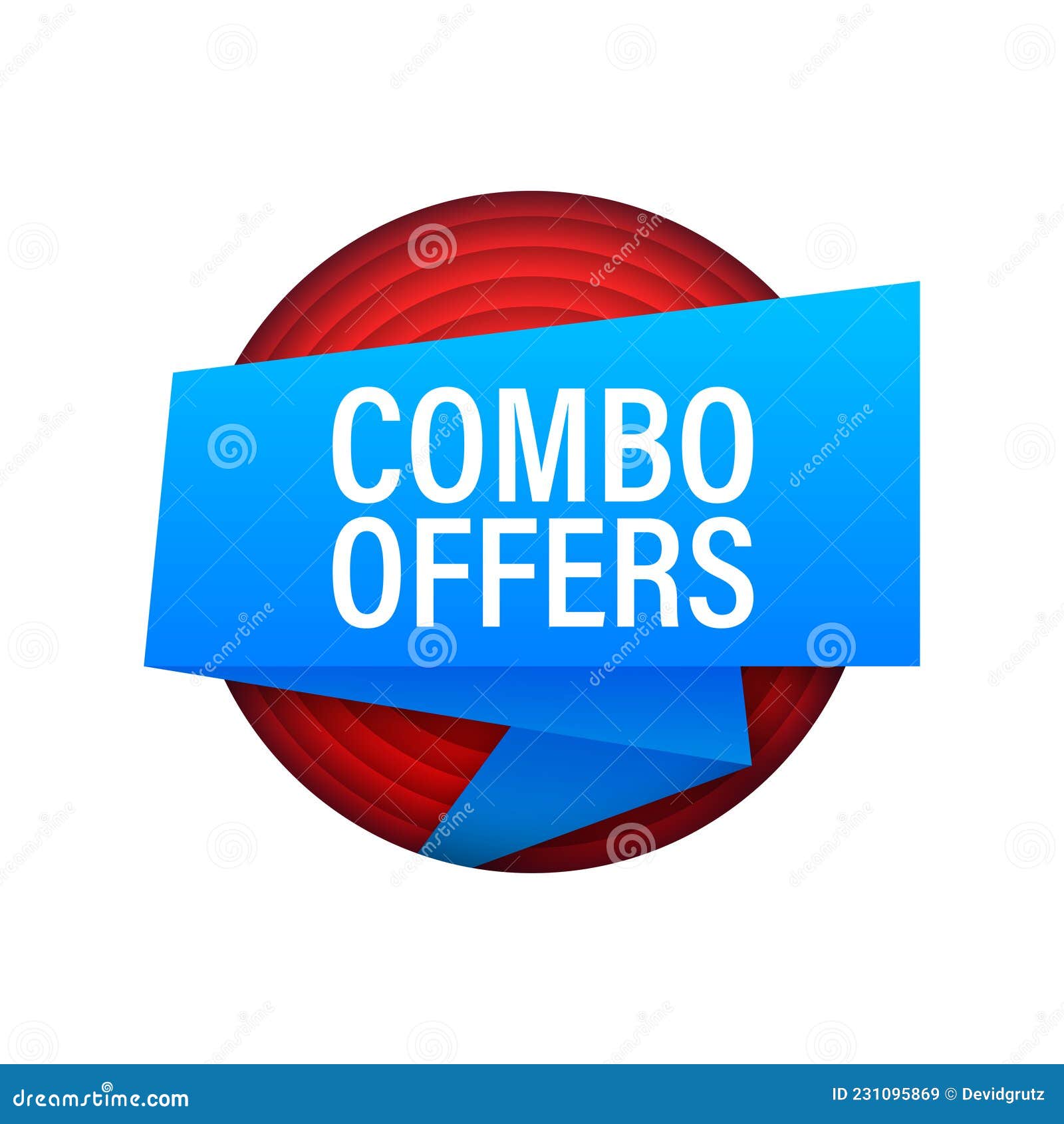 Combo Offers. Banner with Combo Offers Isolated on White Background ...