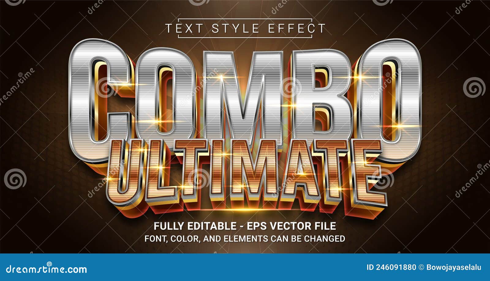 Combo Ultimate Text Style Effect. Editable Graphic Text Template Stock ...