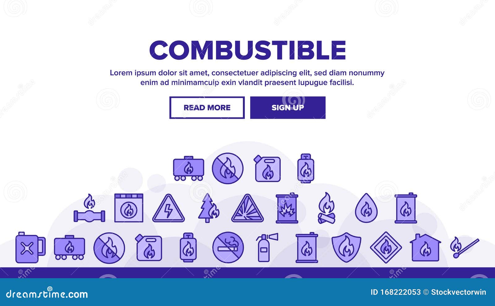 Vector Combustible Hazardous Waste Icon | CartoonDealer.com #89908706