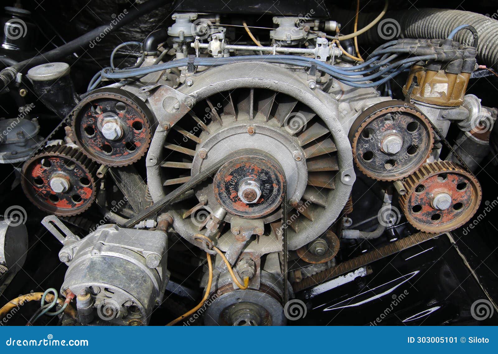 Combustion Engine - Detail of the Old Motor Stock Image - Image of gear ...
