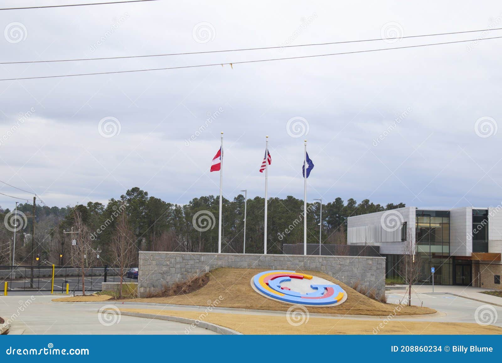 Comcast Building and Flags with a Ground Logo Editorial Stock Image ...
