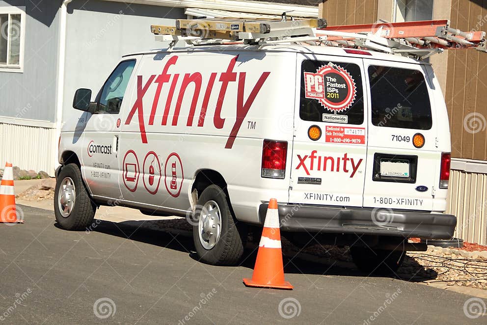 Comcast Xfinity Van редакционное изображение. изображение насчитывающей ...