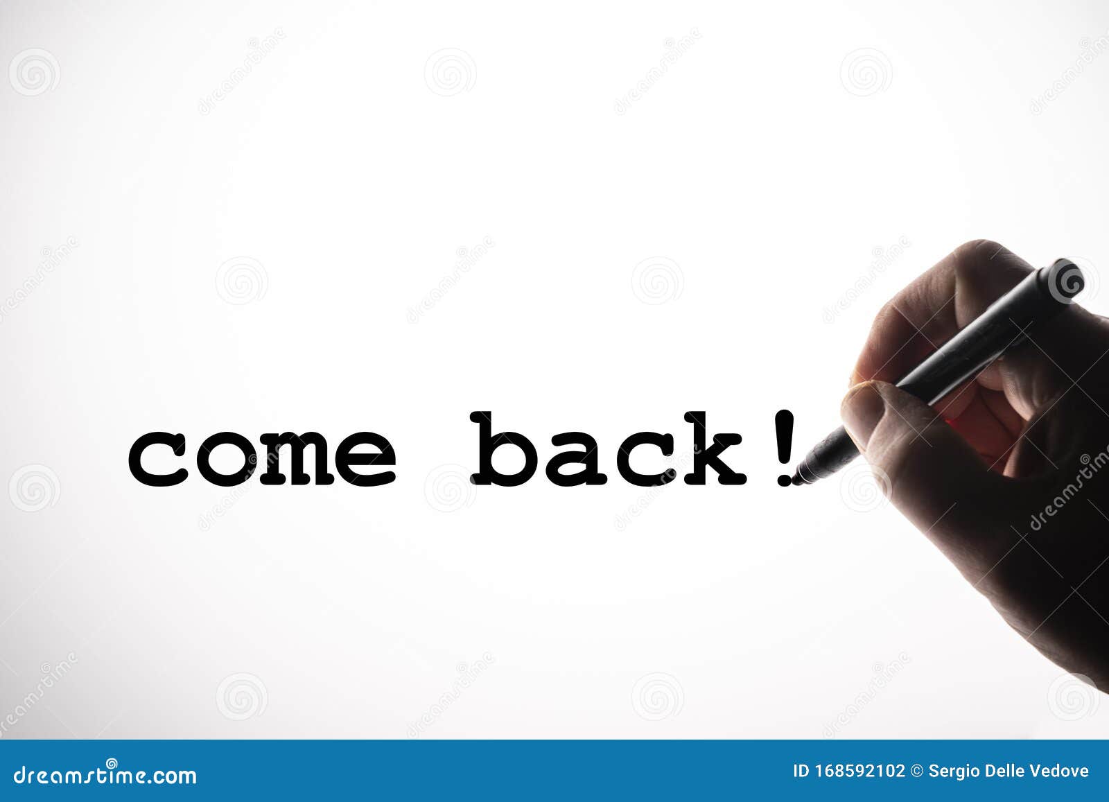 Come back stock photo. Image of happy, board, mail, back - 168592102
