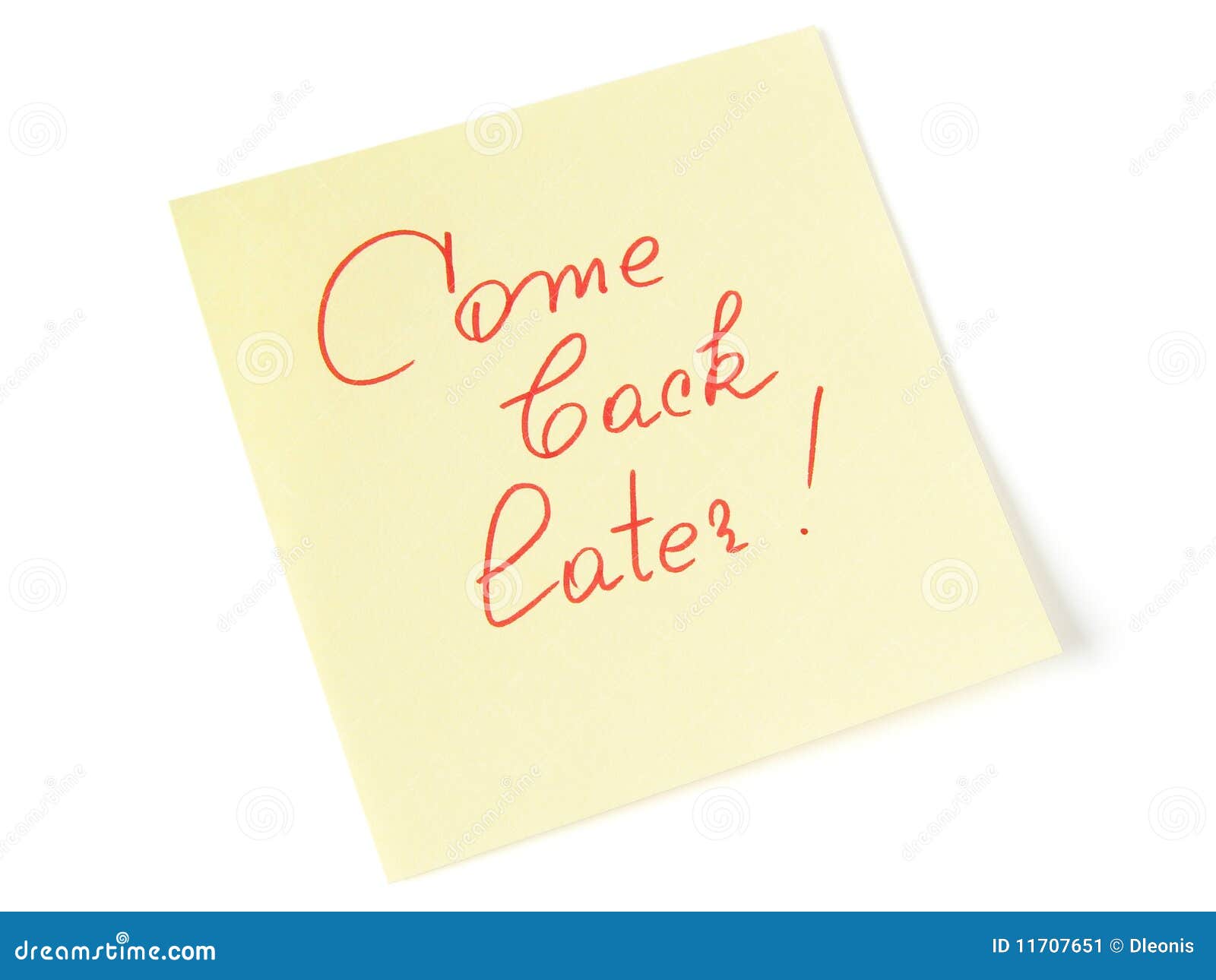 Come back later stock image. Image of education, exclamation - 11707651