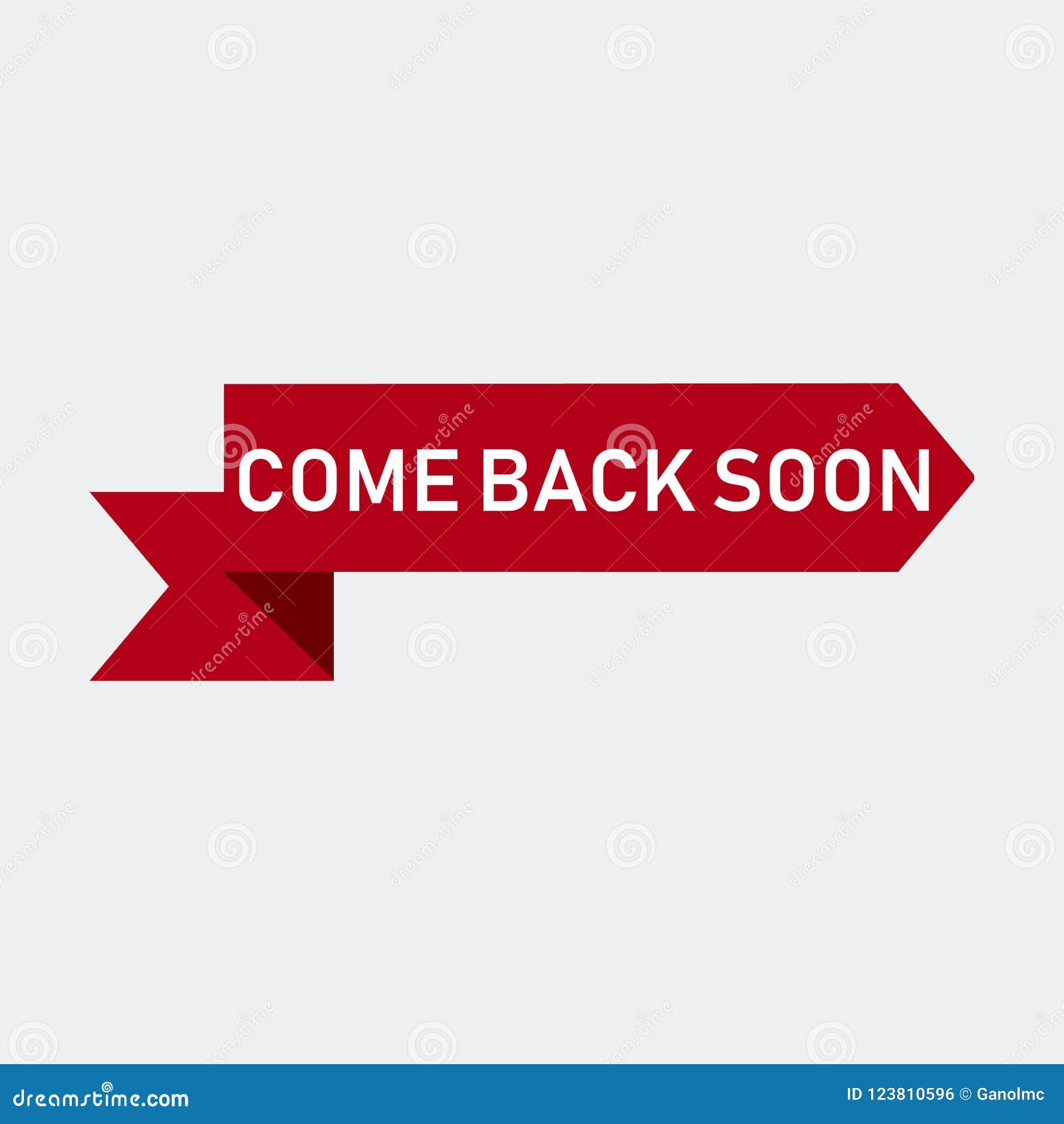 Come Back Soon Icon.Vector Illustration Stock Vector - Illustration of ...