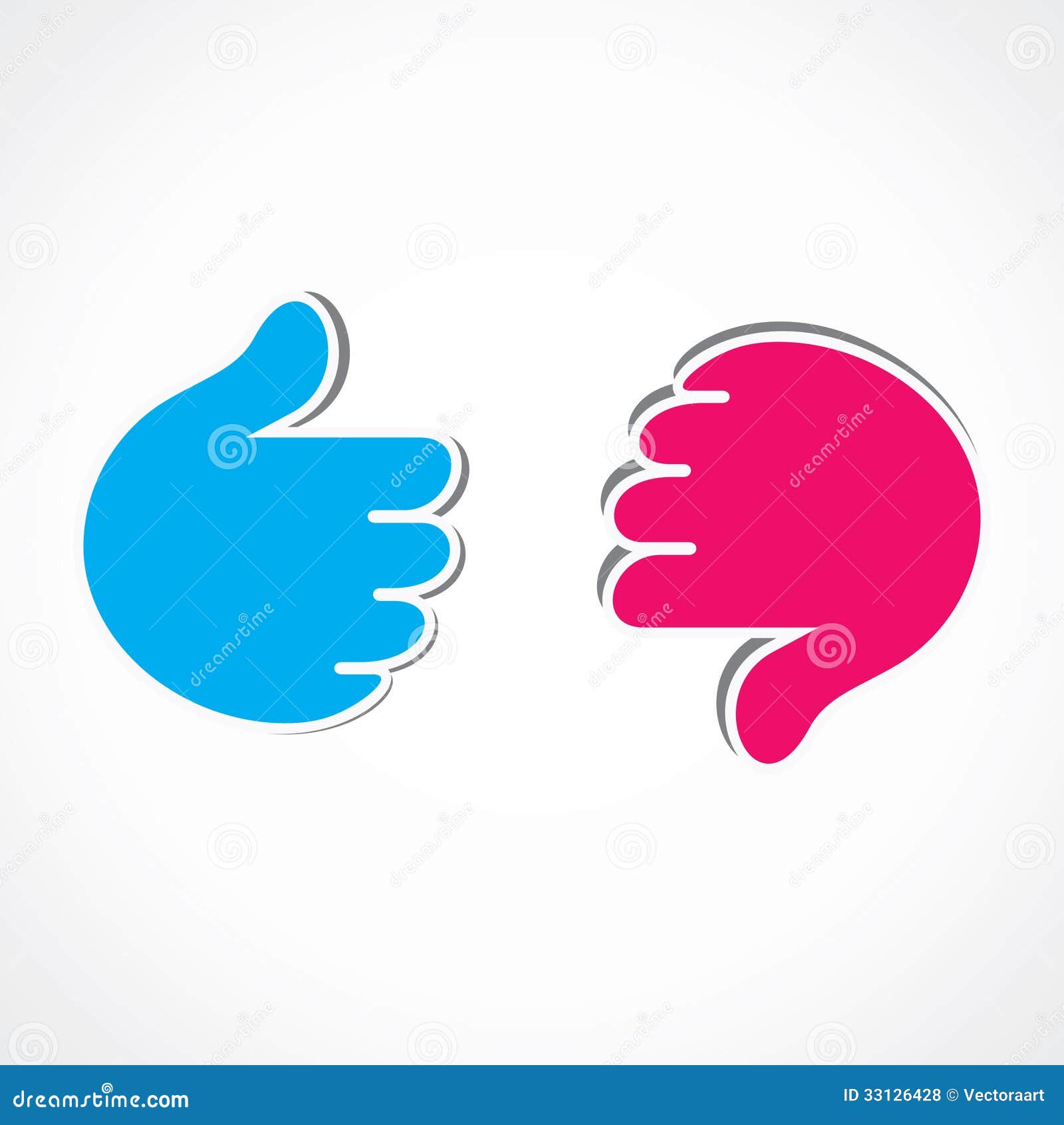 Come Ed a Differenza Del Simbolo Della Mano Illustrazione Vettoriale ...