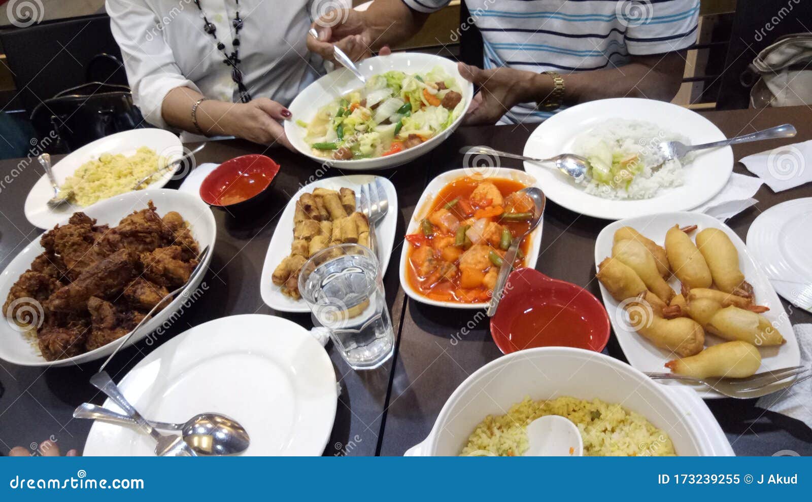 Come Have Dinner with a Middle Class Family Stock Image - Image of ...