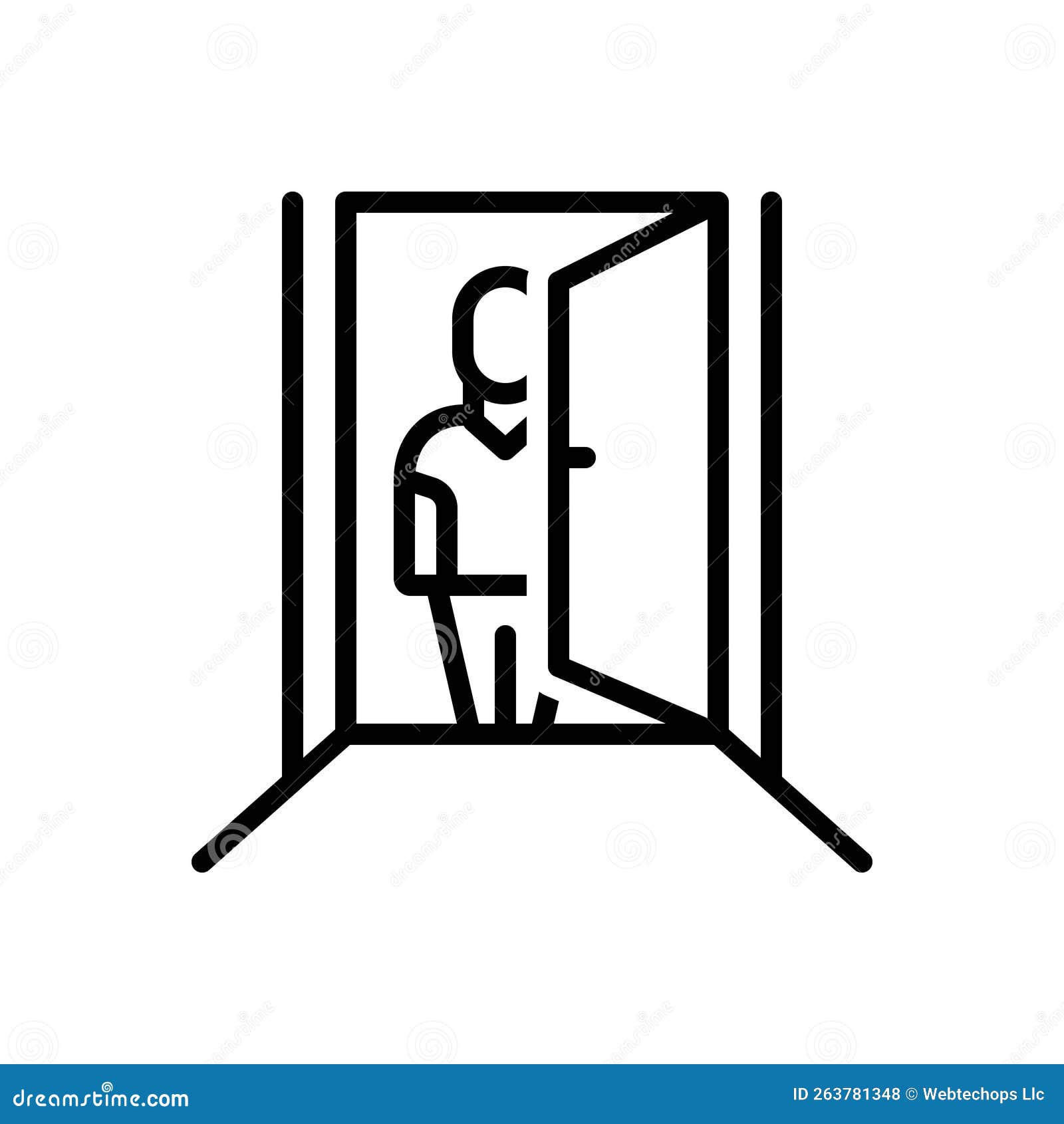 Black Line Icon for Come, Arrive and Get in Stock Vector - Illustration ...