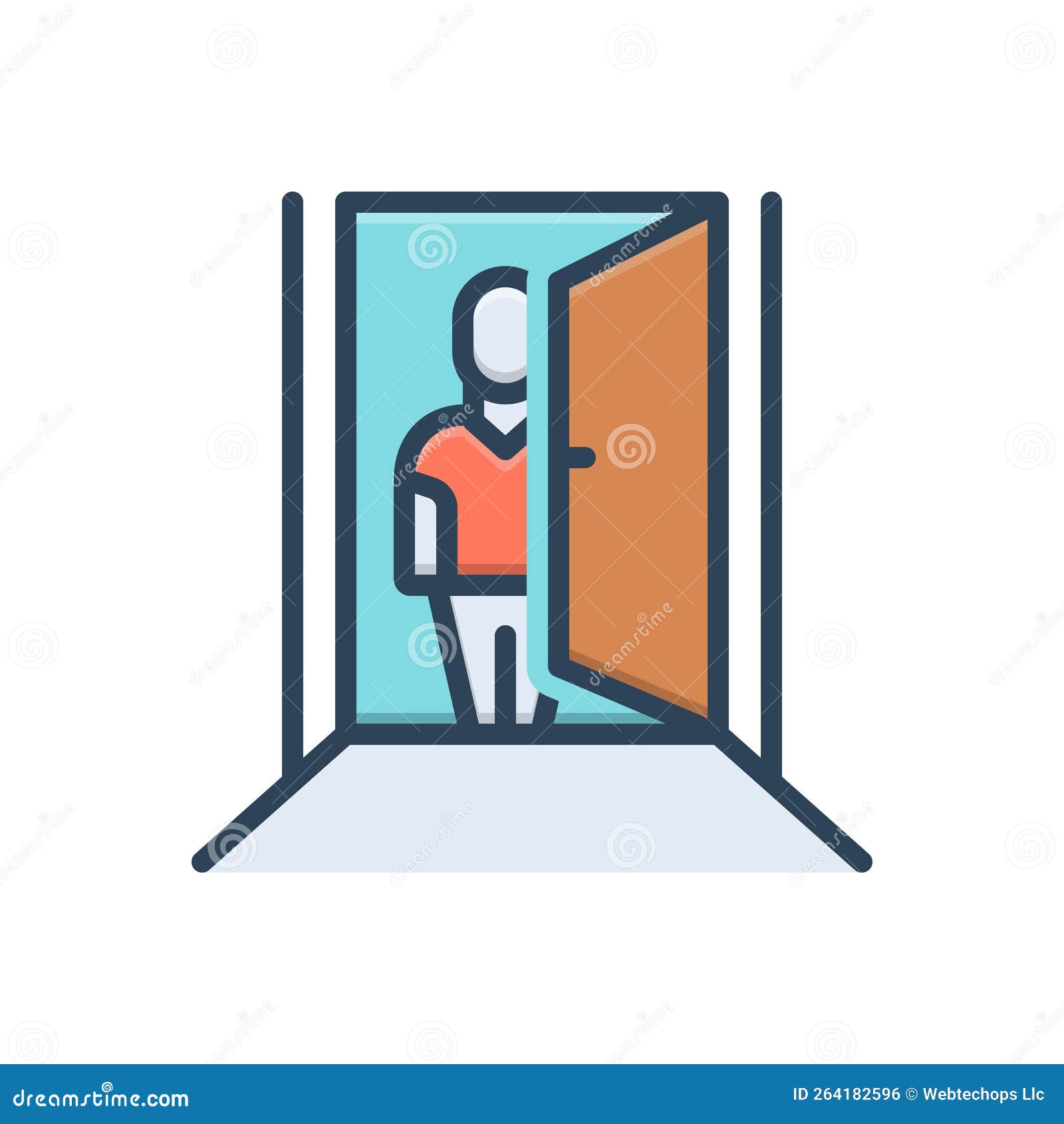 Color Illustration Icon for Come, Arrive and in Enter Stock Vector ...