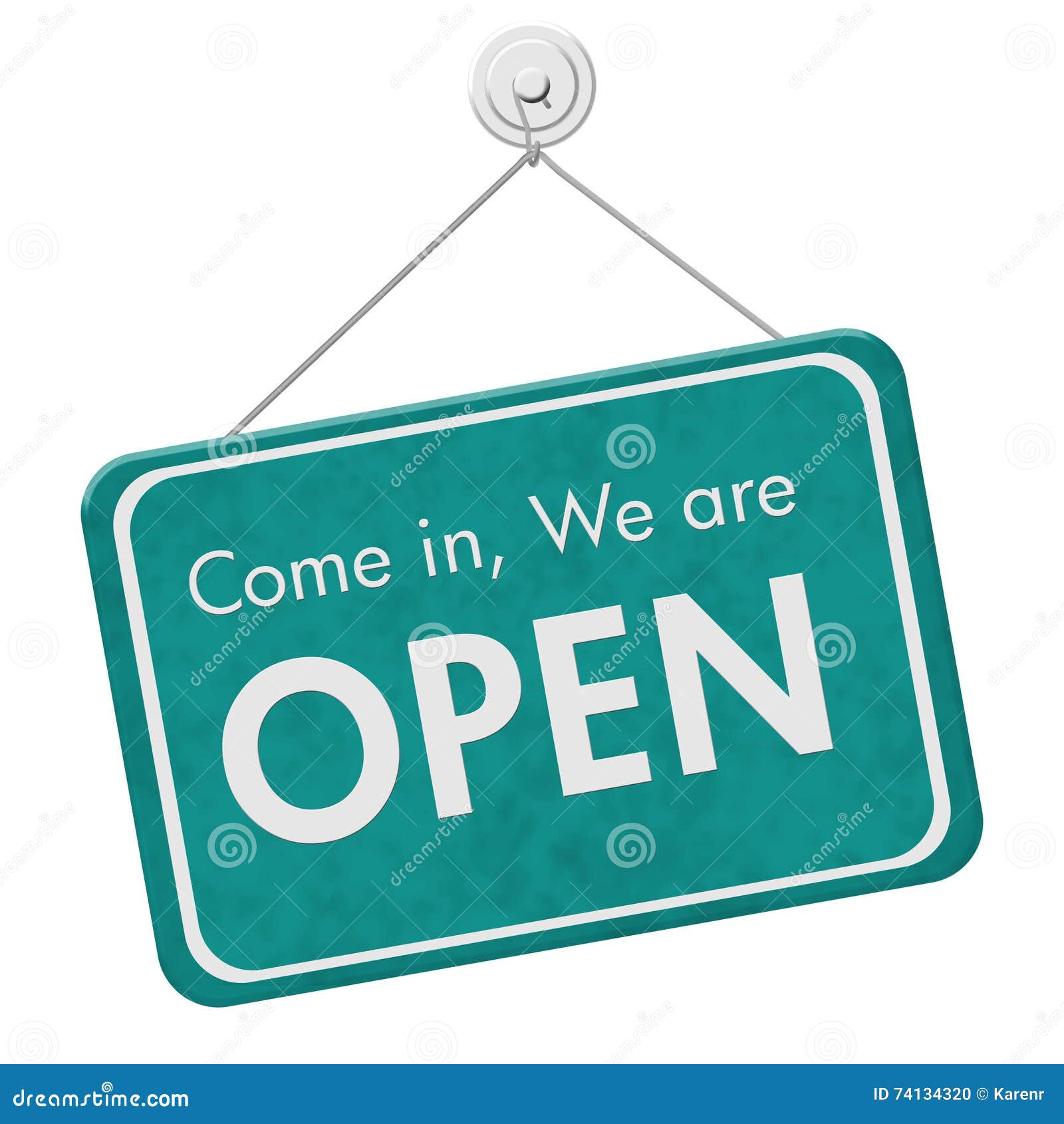 Come in we are Open Sign stock illustration. Illustration of message ...