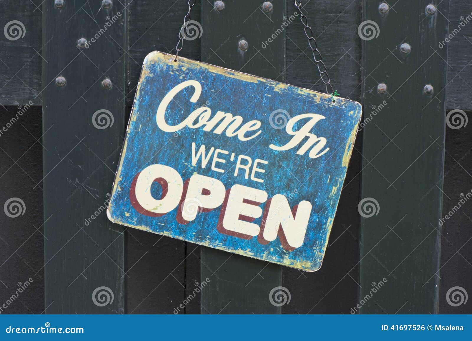Welcome Sign stock photo. Image of wooden, door, welcome - 41697526