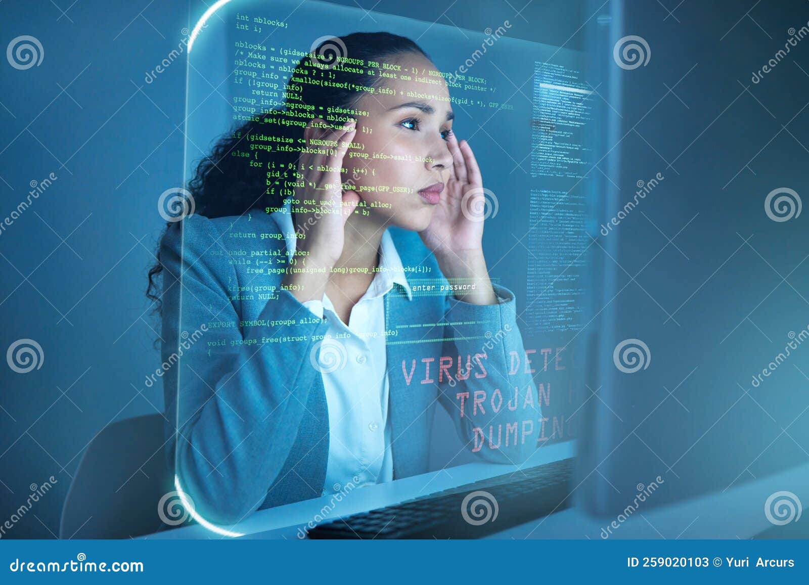 Come on Think. an Attractive Young Businesswoman Sitting Alone in the ... Come on Think. an Attractive Young Businesswoman Sitting Alone in the ...