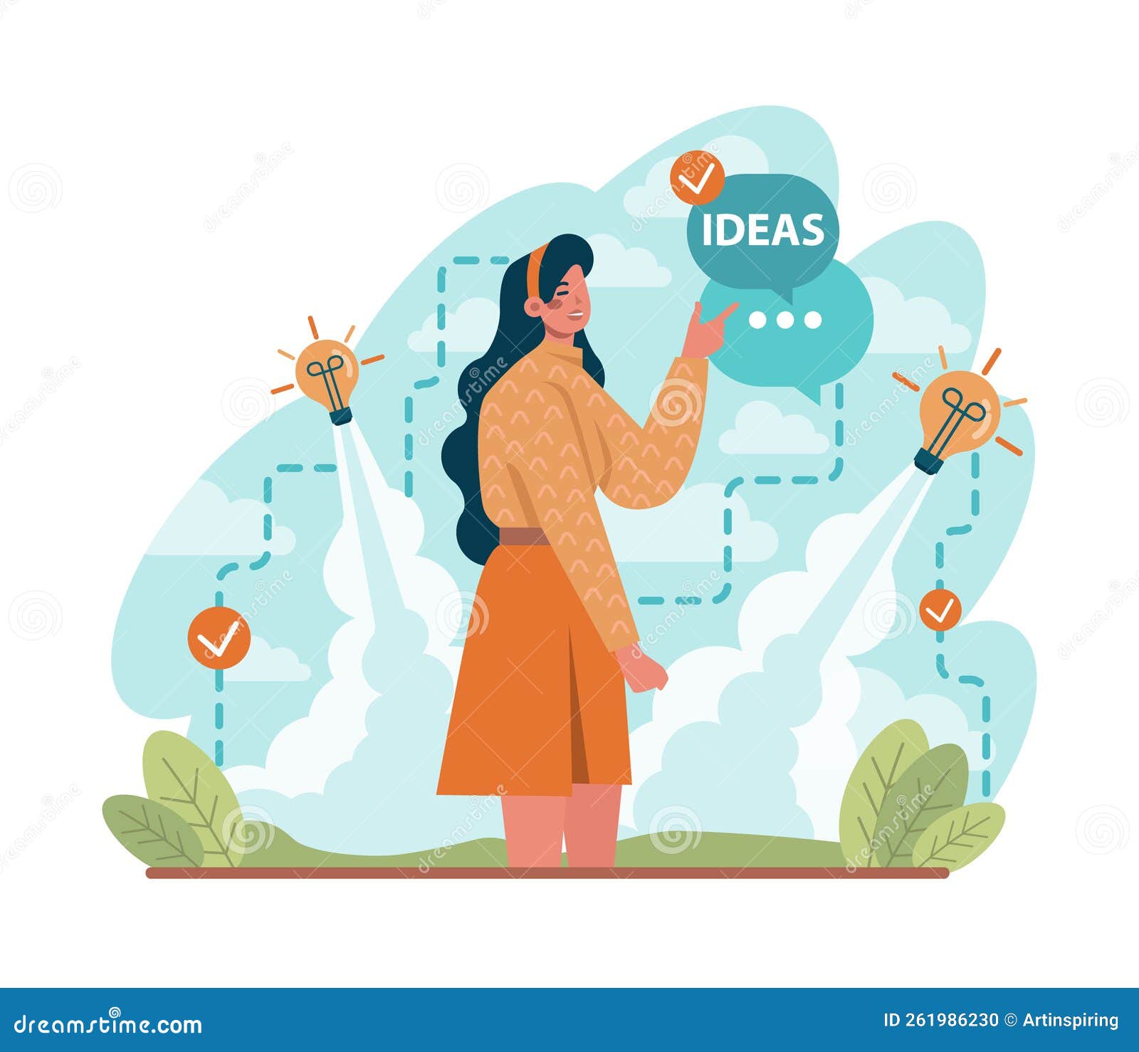 Come Up with an Idea Concept. Creative Innovation or Business Stock ...