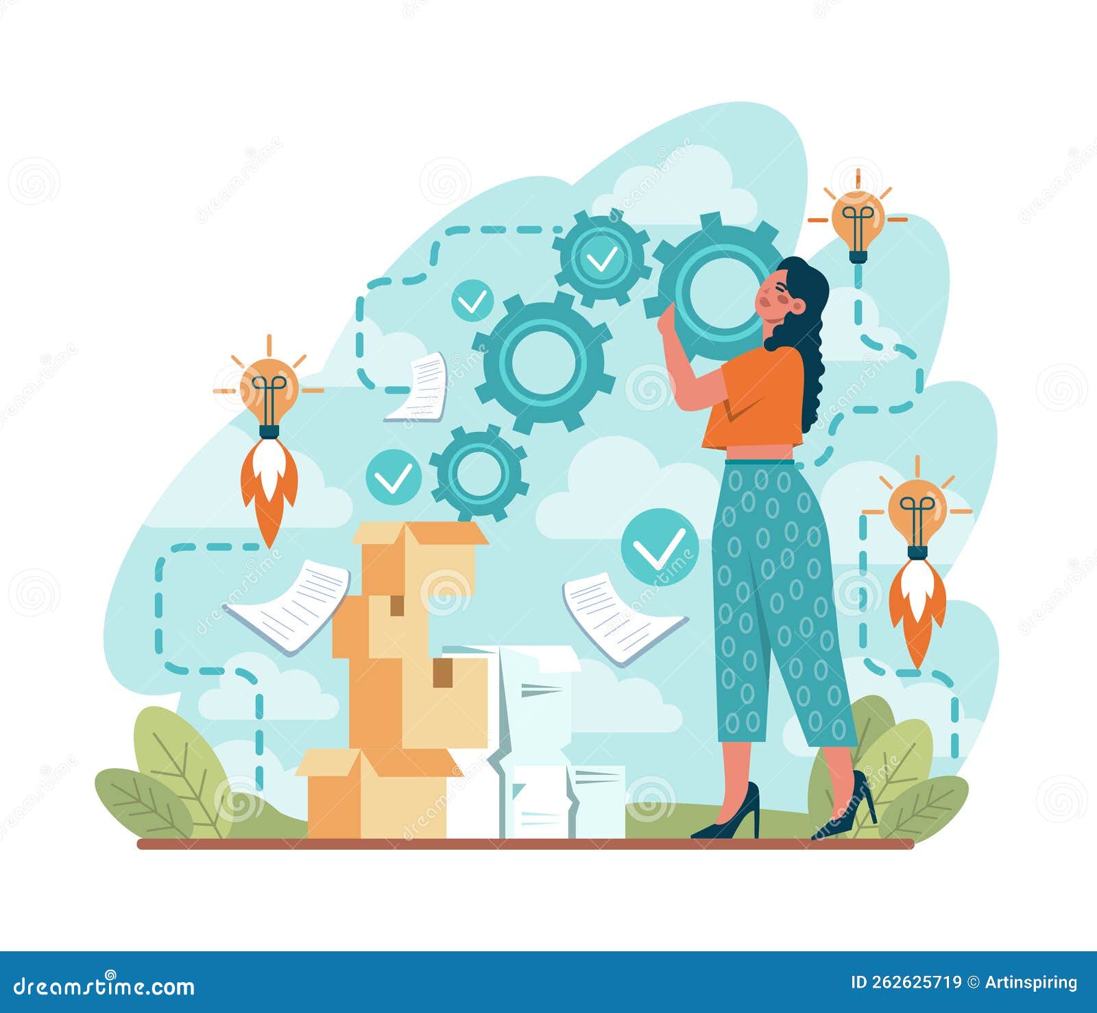 Come Up with an Idea Concept. Creative Innovation or Business Stock ...