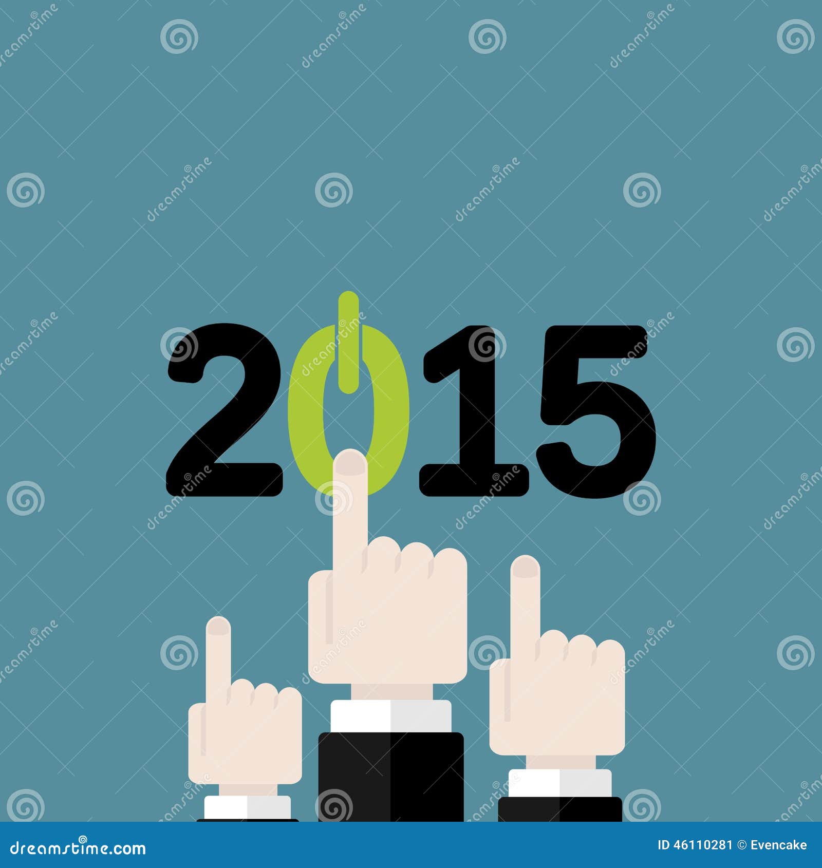 Comece 2015 ilustração do vetor. Ilustração de liso, sinal - 46110281