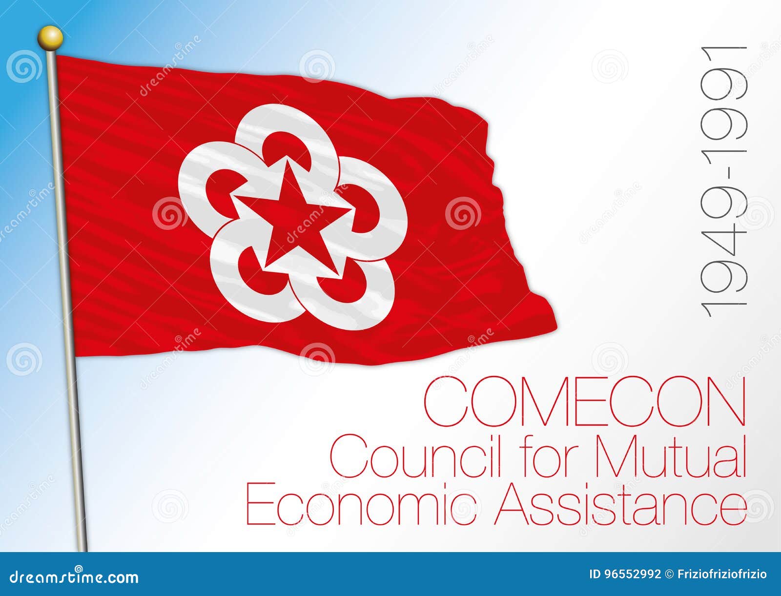 Comecon Historical Flag, 1945 - 1991 Stock Vector - Illustration of ...