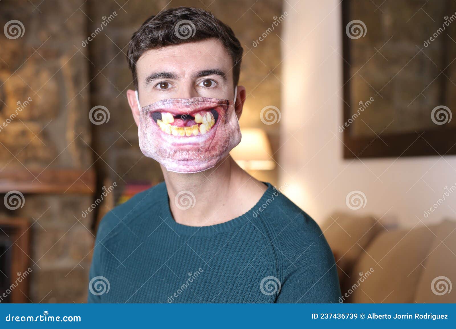 Comedic Image of Man with Missing Teeth Stock Image - Image of fashion ...