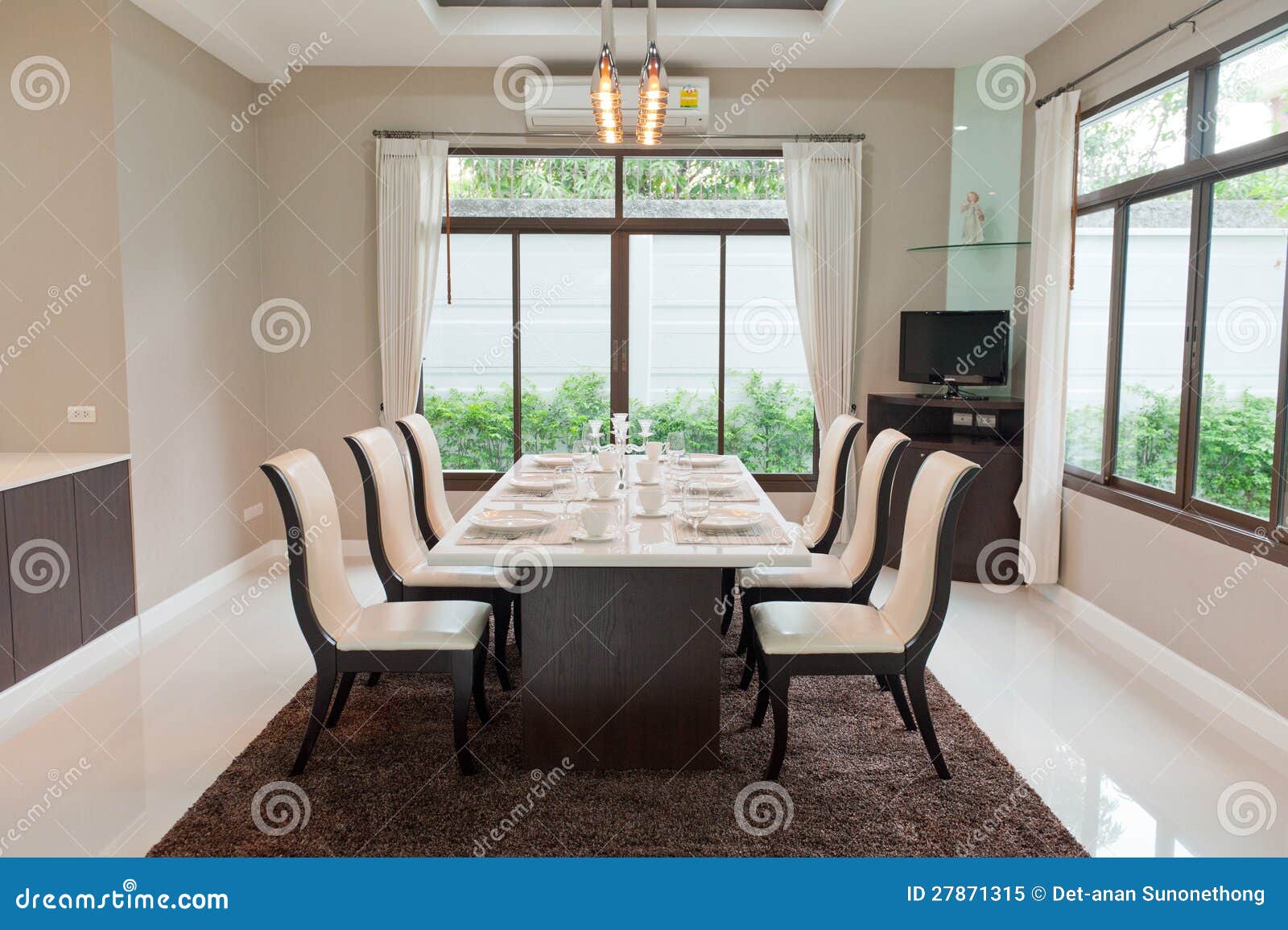 Comedor lujoso imagen de archivo. Imagen de lujo, cristal - 27871315