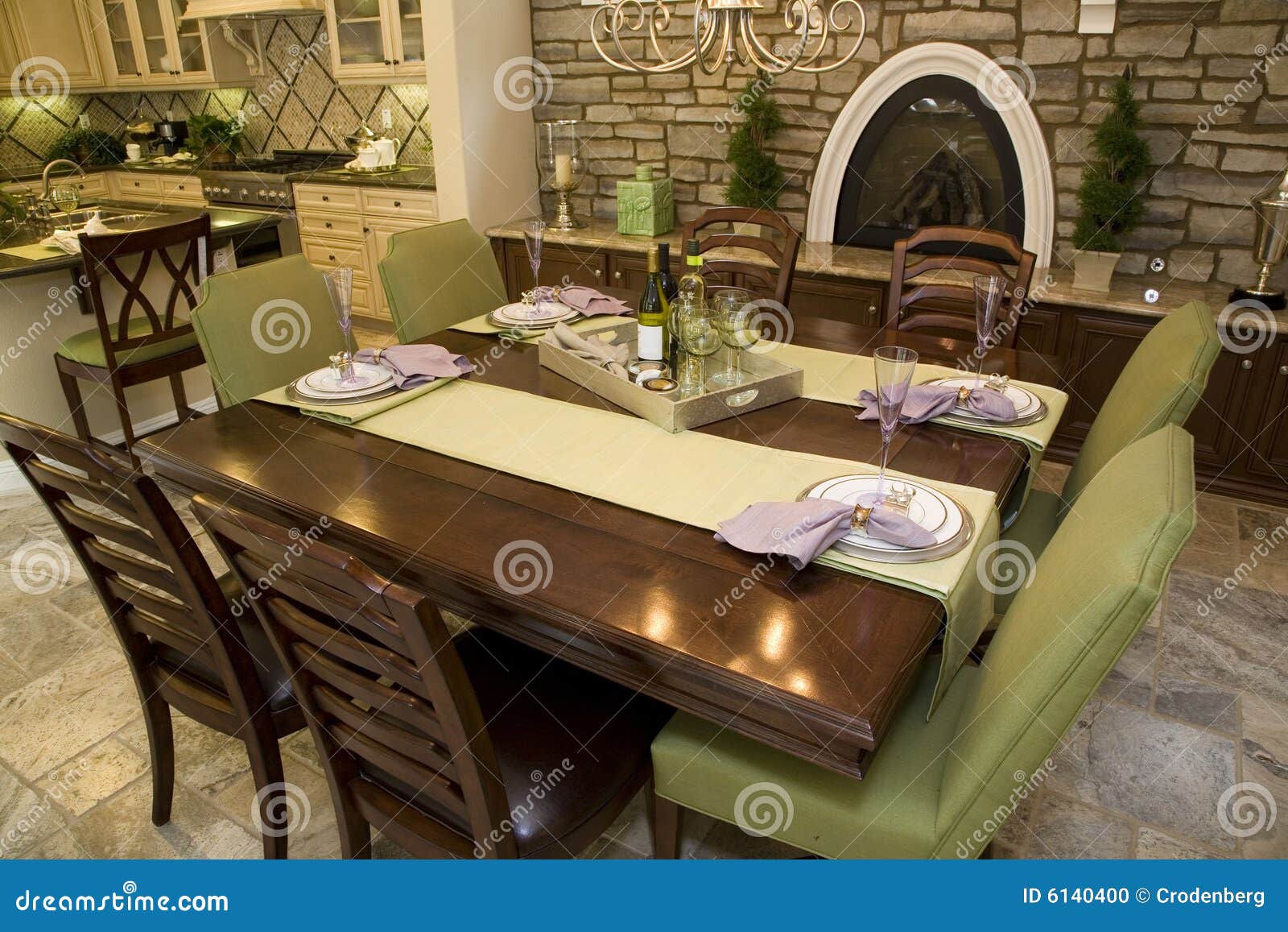 Comedor lujoso. foto de archivo. Imagen de cena, formal - 6140400