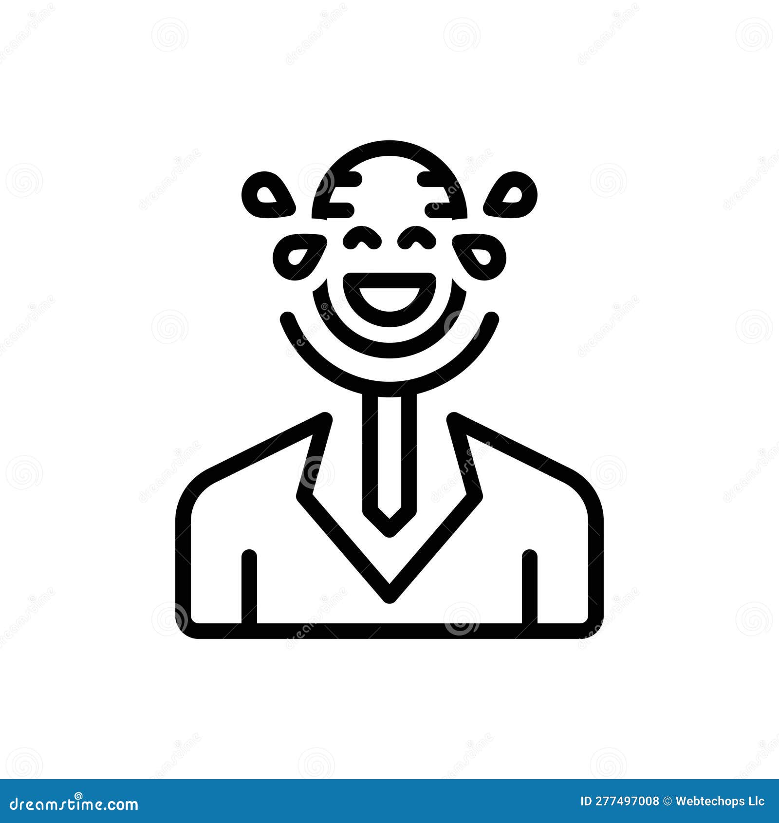 Black Line Icon for Comedy, Comic and Laughs Stock Vector ...