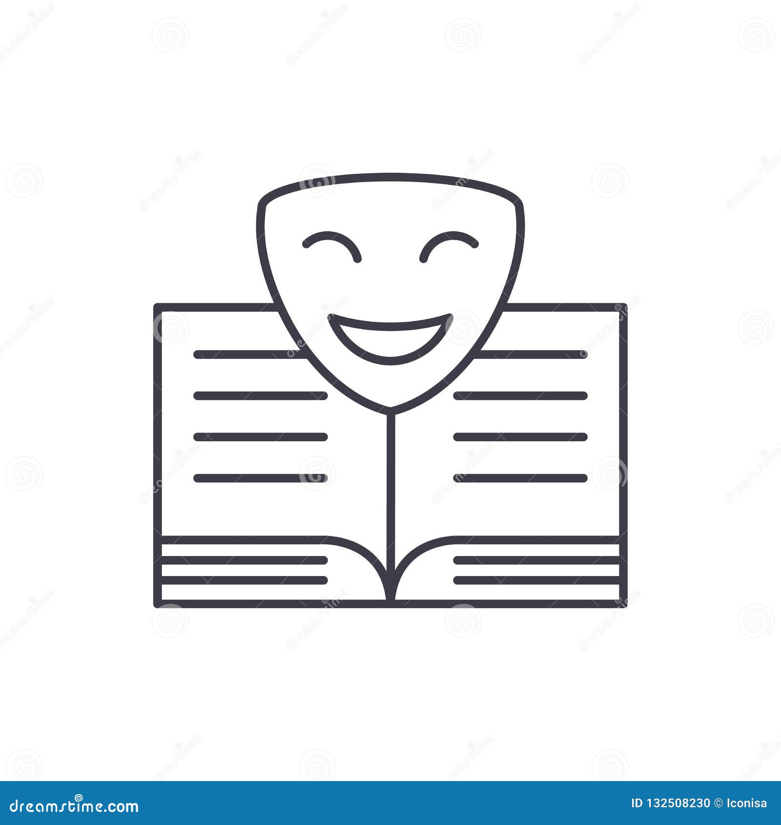 Comedy Line Icon Concept. Comedy Vector Linear Illustration, Symbol ...
