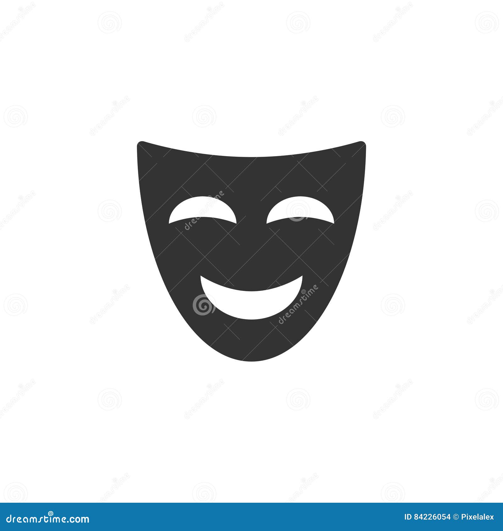 Comedy mask icon stock vector. Illustration of grief - 84226054