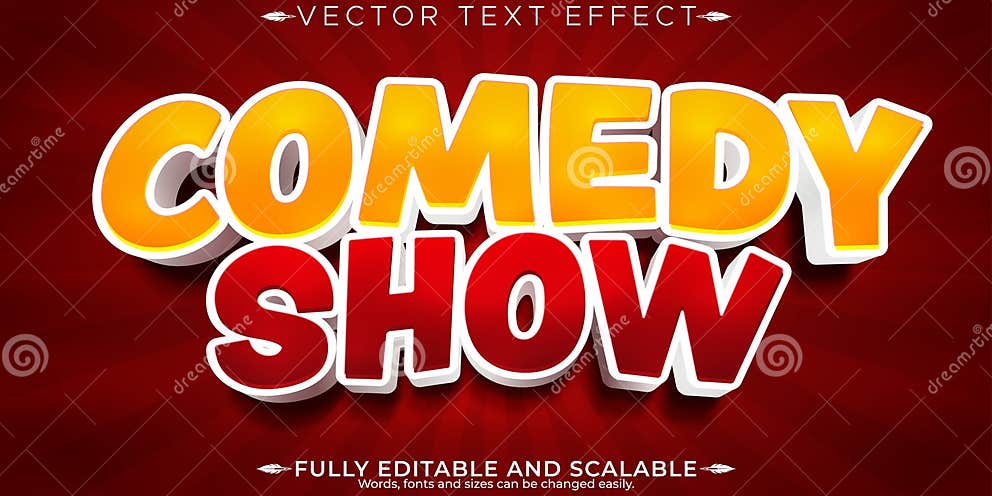 Comedy Show Text Effect Editable Funny and Comic Text Style Stock ...