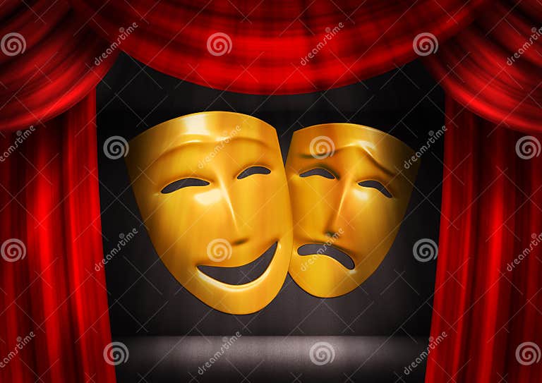Comedy and tragedy stock illustration. Illustration of event - 11116216