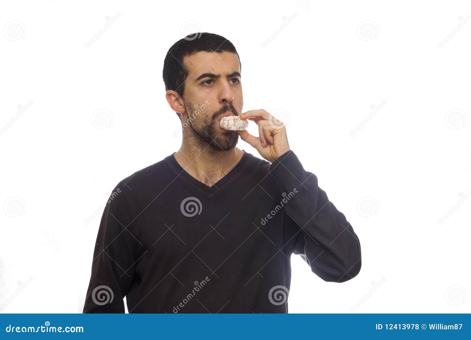 Comendo o biscoito foto de stock. Imagem de macho, comer - 12413978