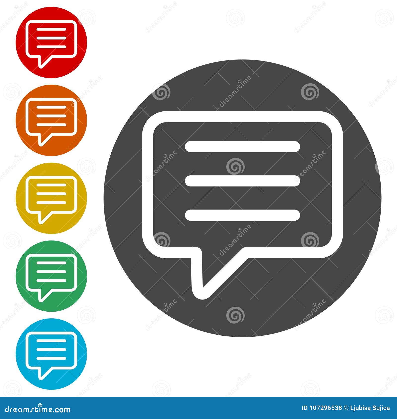 Comenta El Icono, Icono Simple Ilustración del Vector - Ilustración de ...