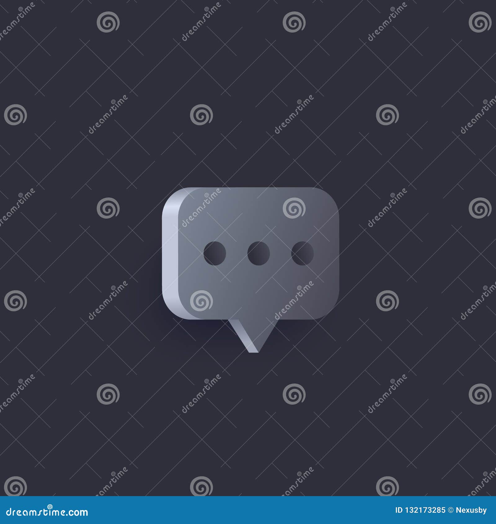 Comenta El Icono, Vector, Estilo 3d Ilustración del Vector ...