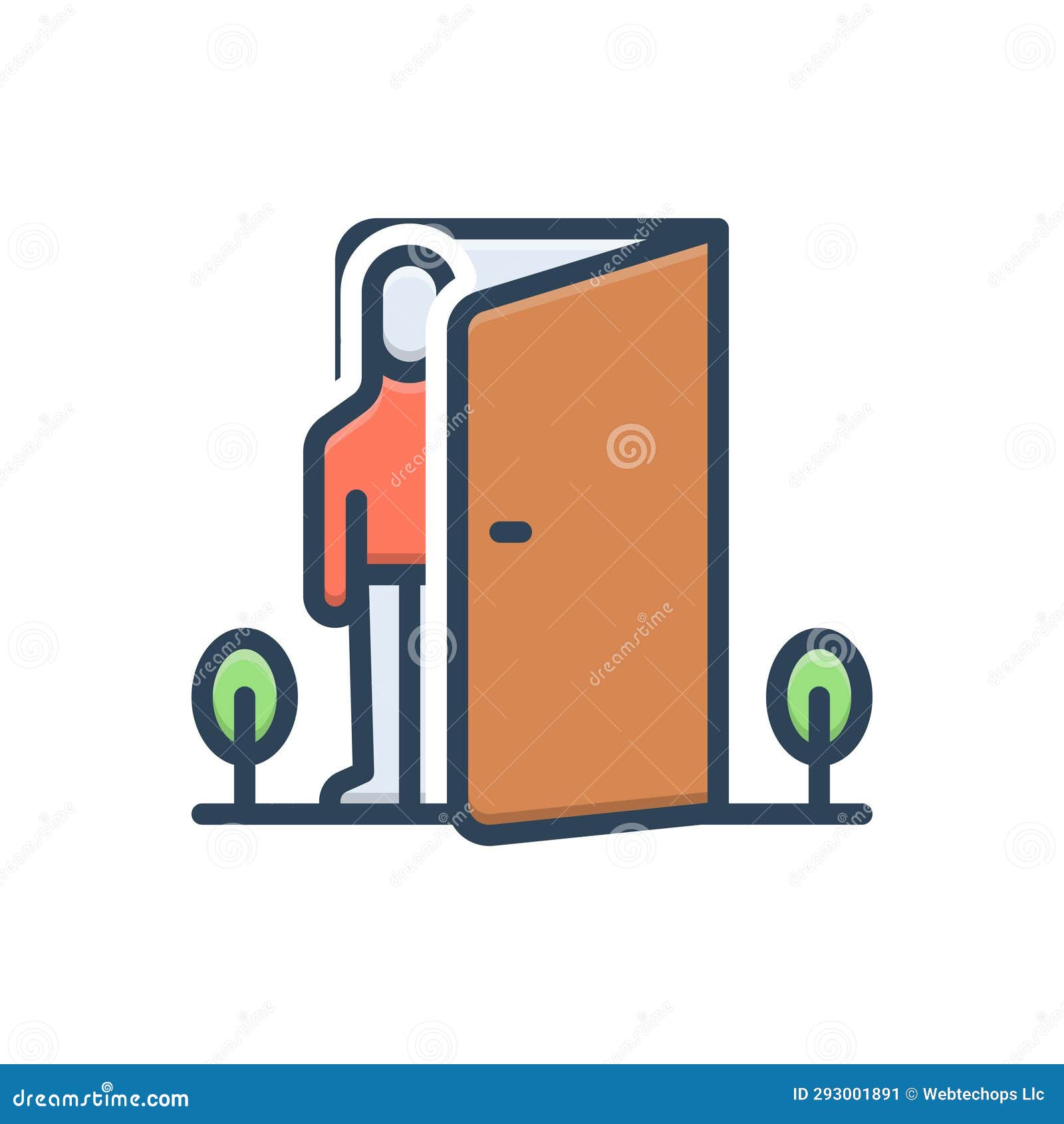 Color Illustration Icon for Comes, Exit and Gateway Stock Illustration ...