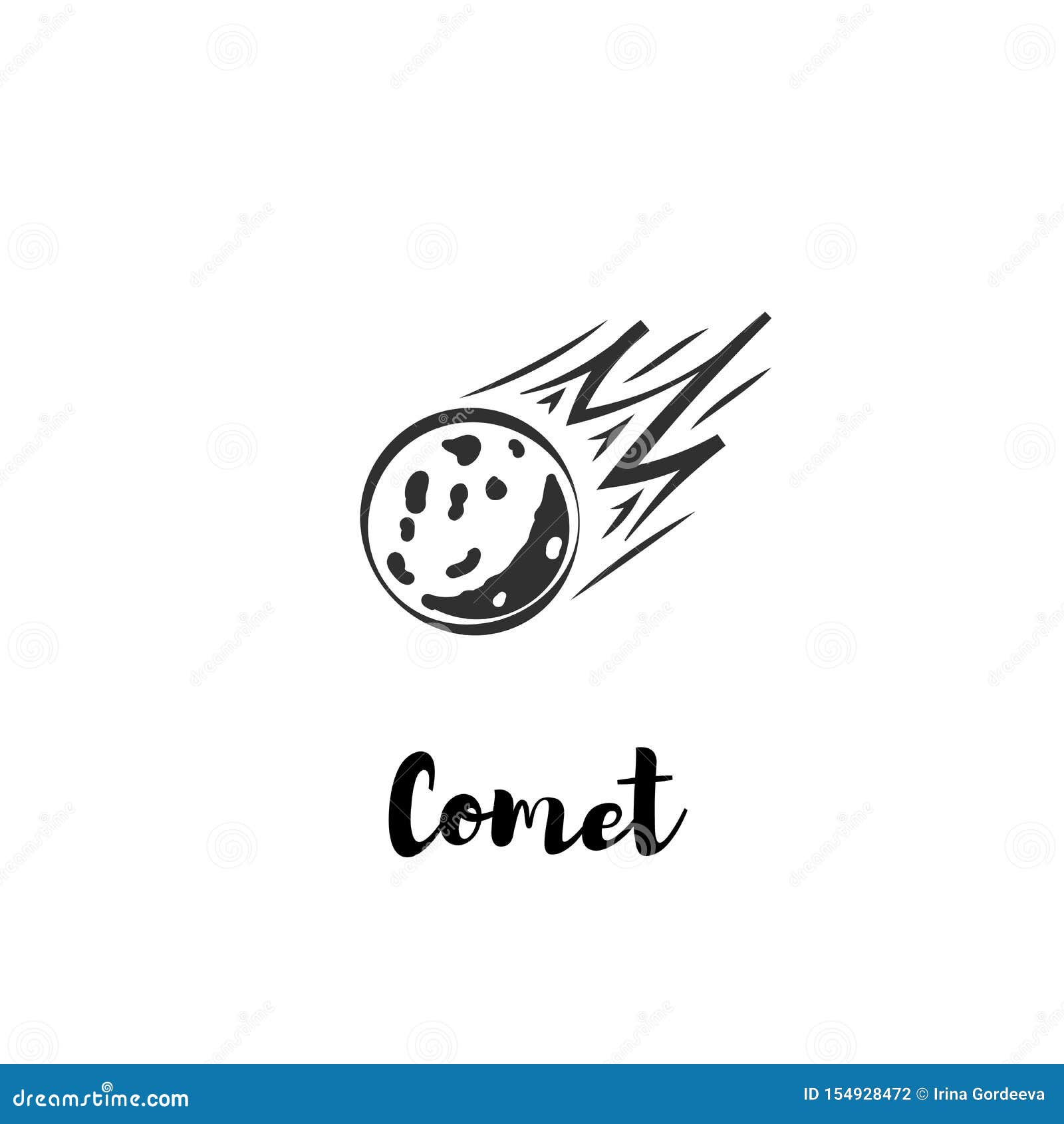 Celestial body comet stock vector. Illustration of flying - 154928472