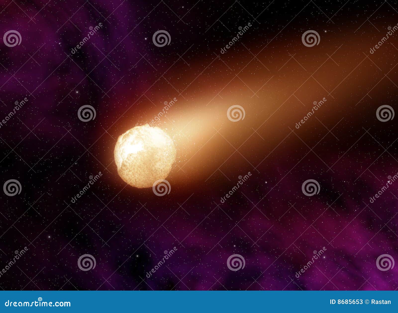 Comet stock illustration. Illustration of galaxy, bright - 8685653
