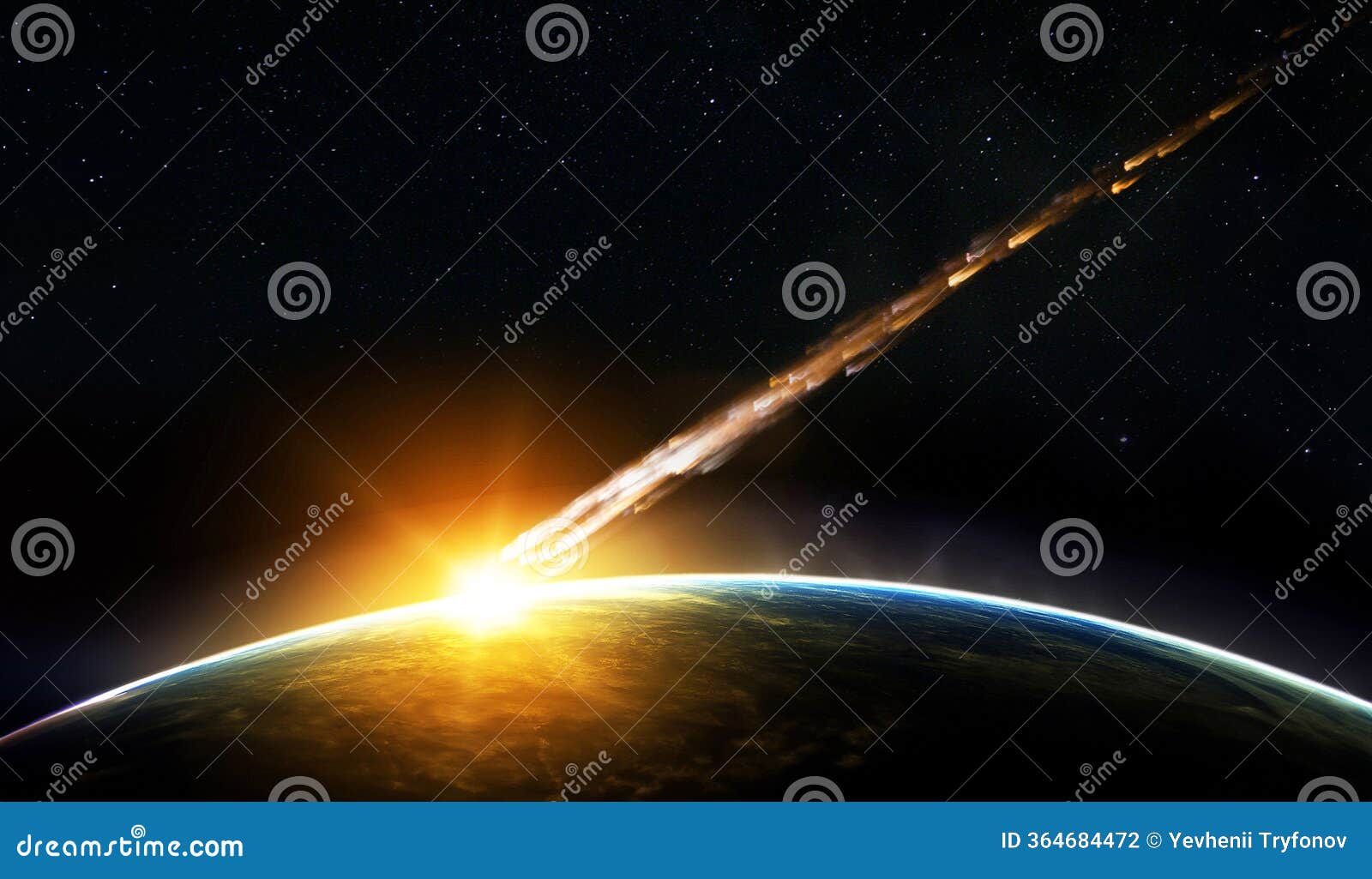 Asteroid Or Meteorite Falling Doodle Hand Drawn Icon. Outline Drawing ...