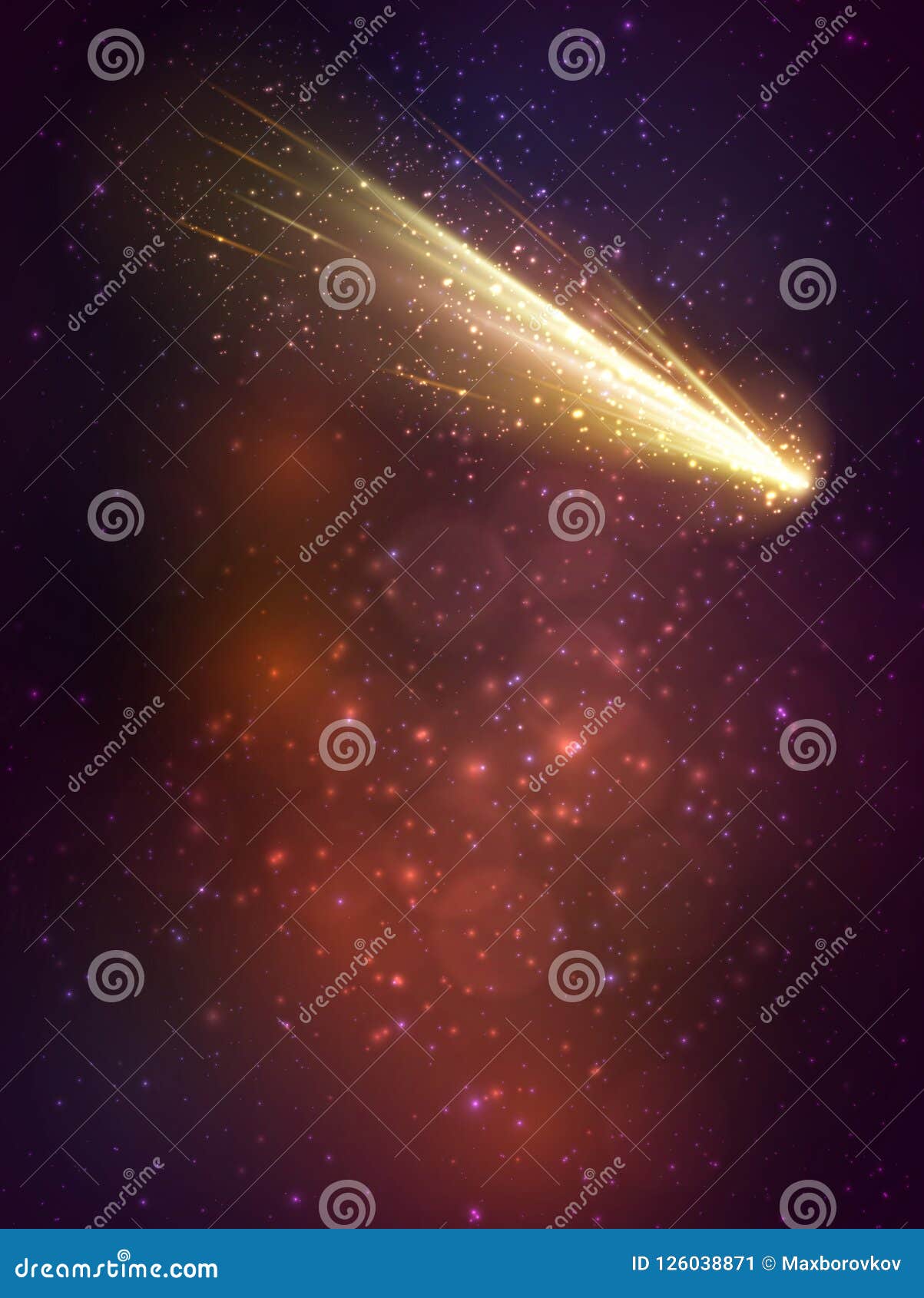 Comet background. stock vector. Illustration of fantasy - 126038871