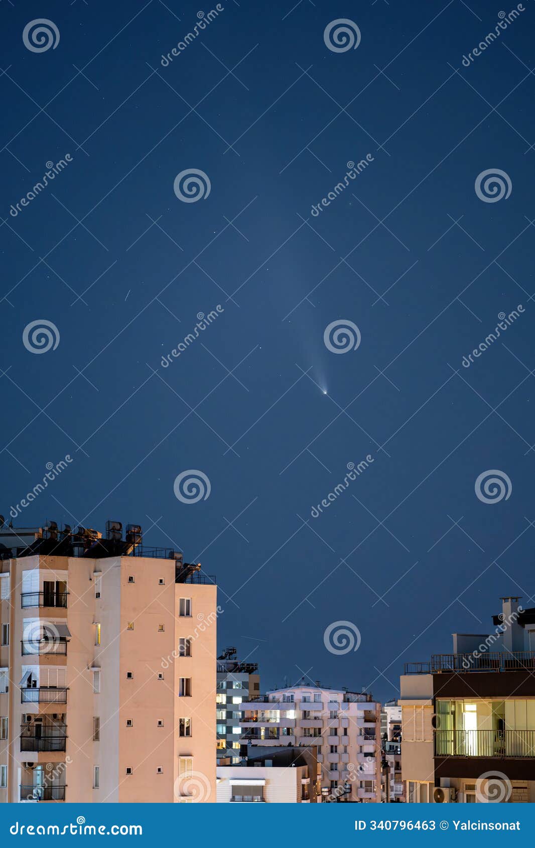 Comet C 2023 A3 Tsuchinshan Atlas Visible Just after Sunset Stock Image ...