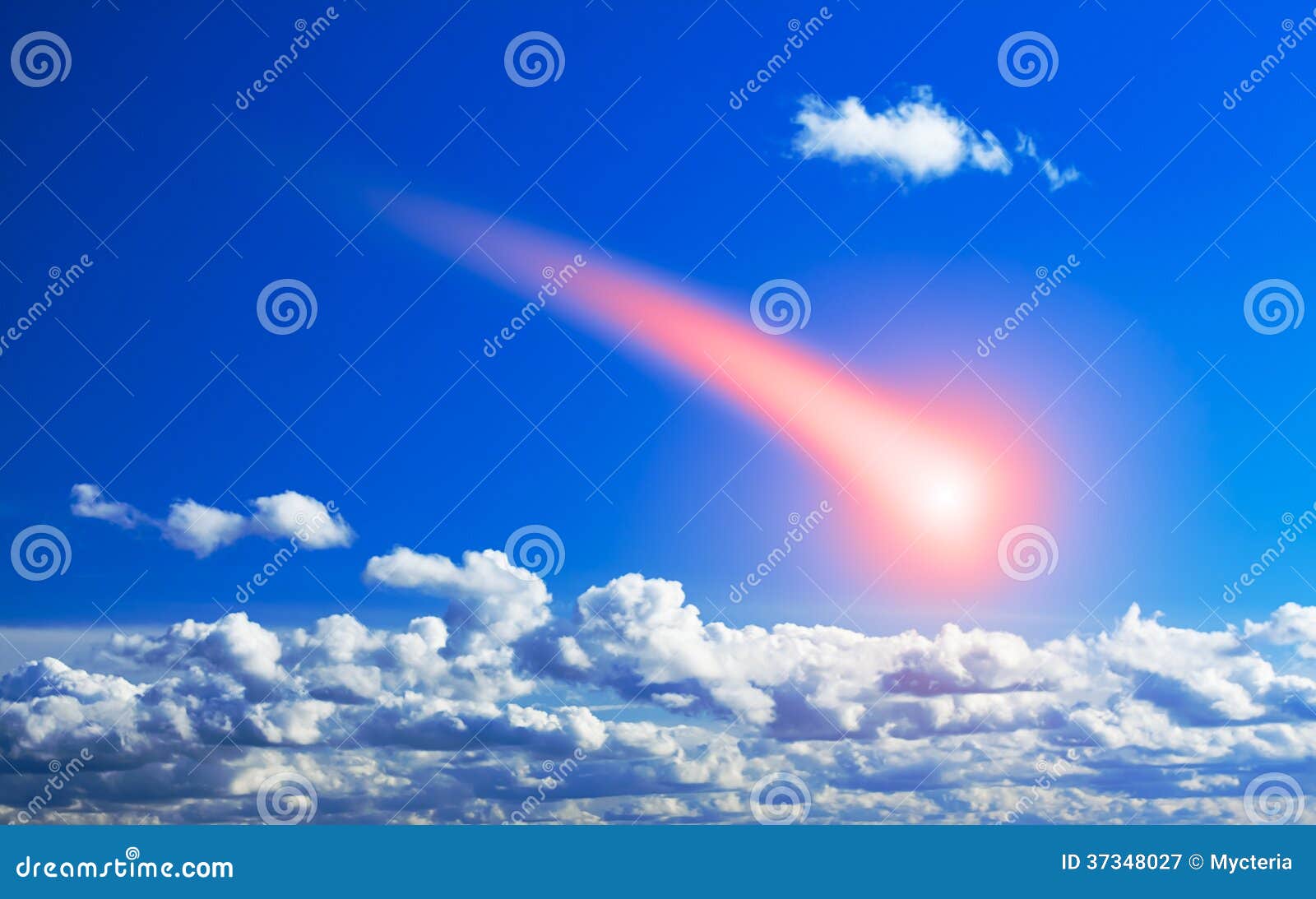 Comet stock image. Image of comet, flash, cloud, disaster - 37348027
