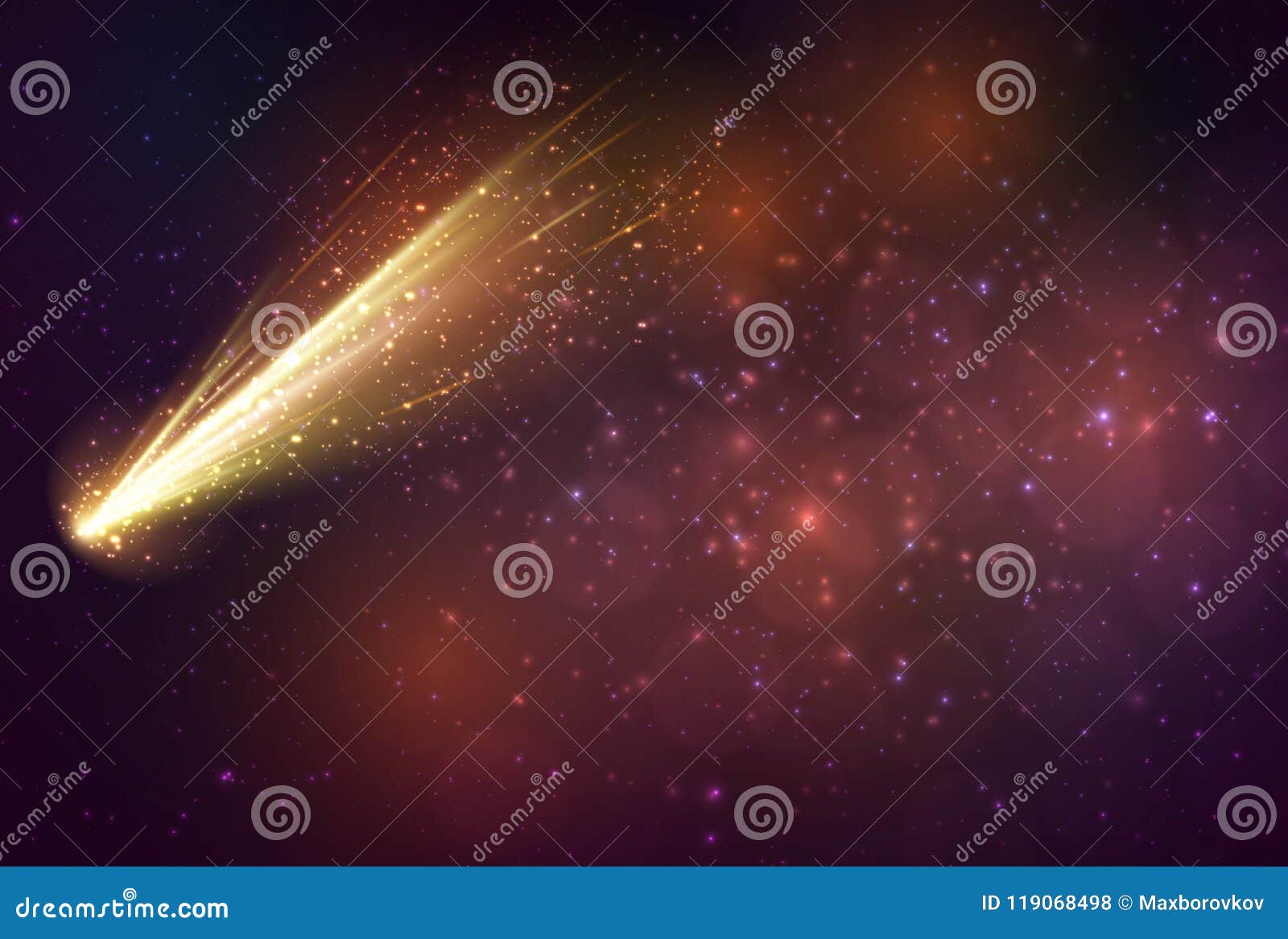 Comet background. stock vector. Illustration of shooting - 119068498