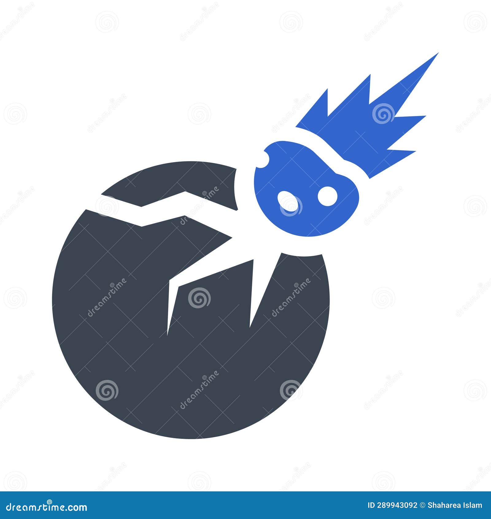 Comet earth collision Icon stock illustration. Illustration of vector ...