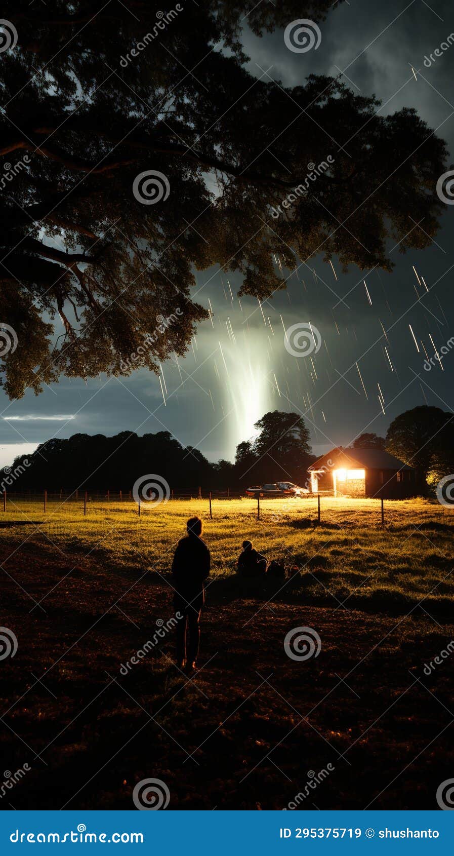 Comet Falling Toward Earth for Massive Destruction Stock Image - Image ...