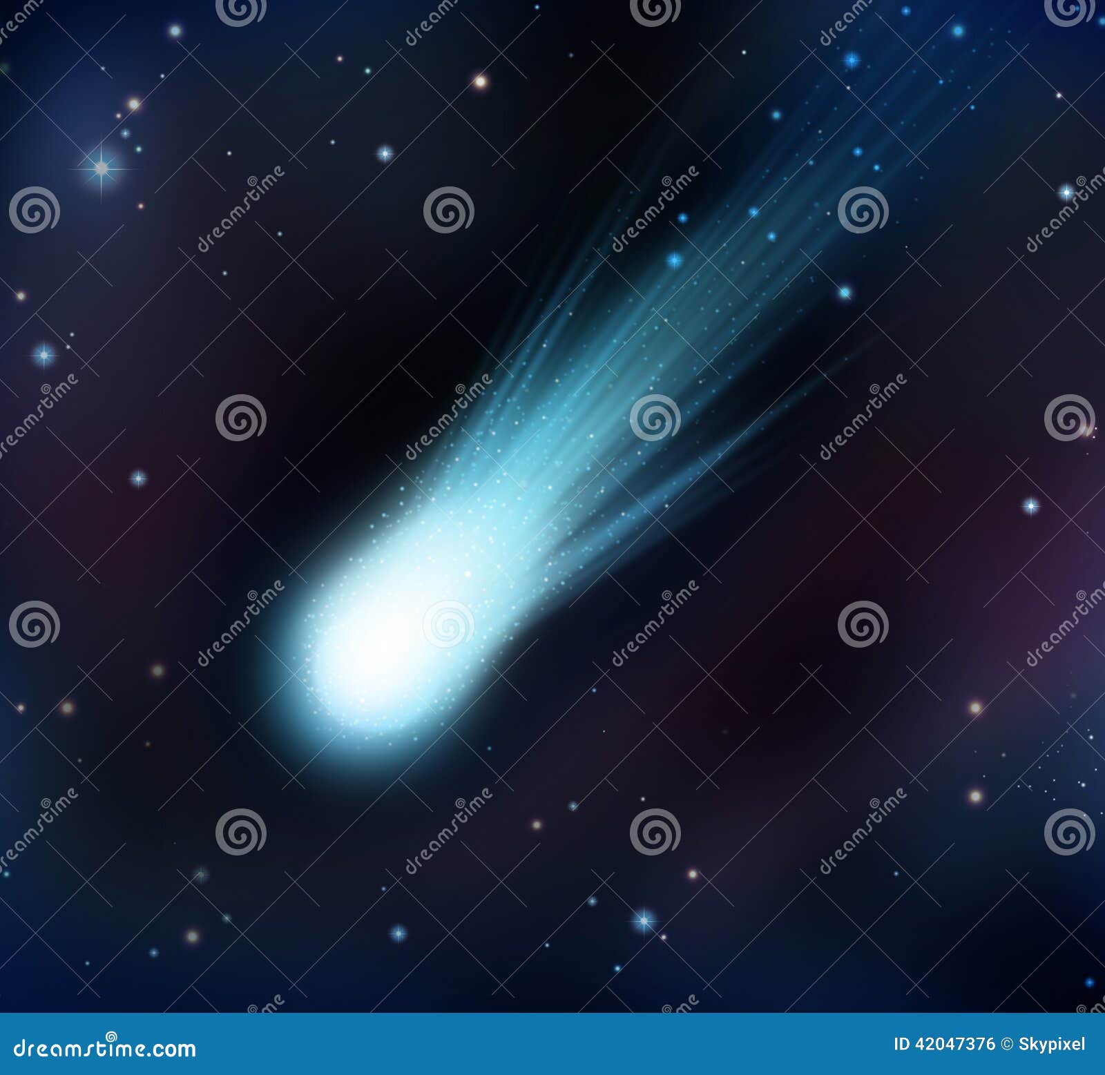 Comet Fireball stock illustration. Illustration of bright - 42047376