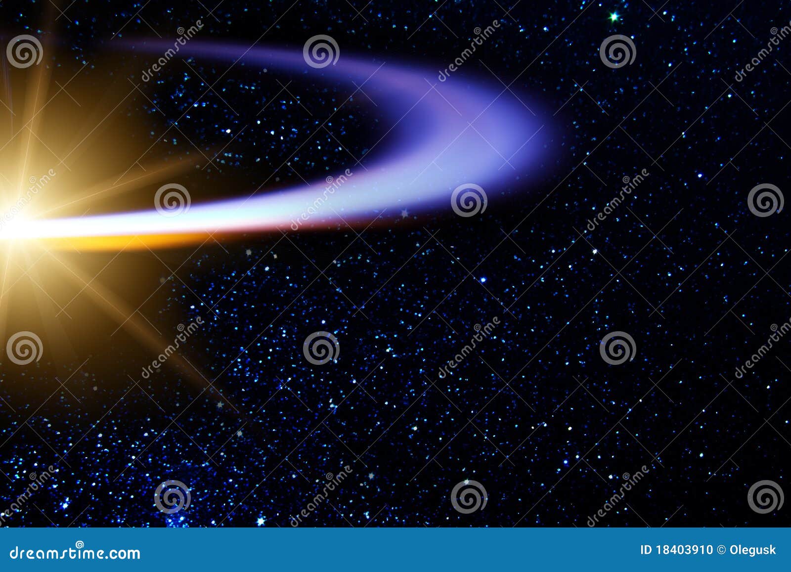 Comet flying orbit space stock photo. Image of bright - 18403910