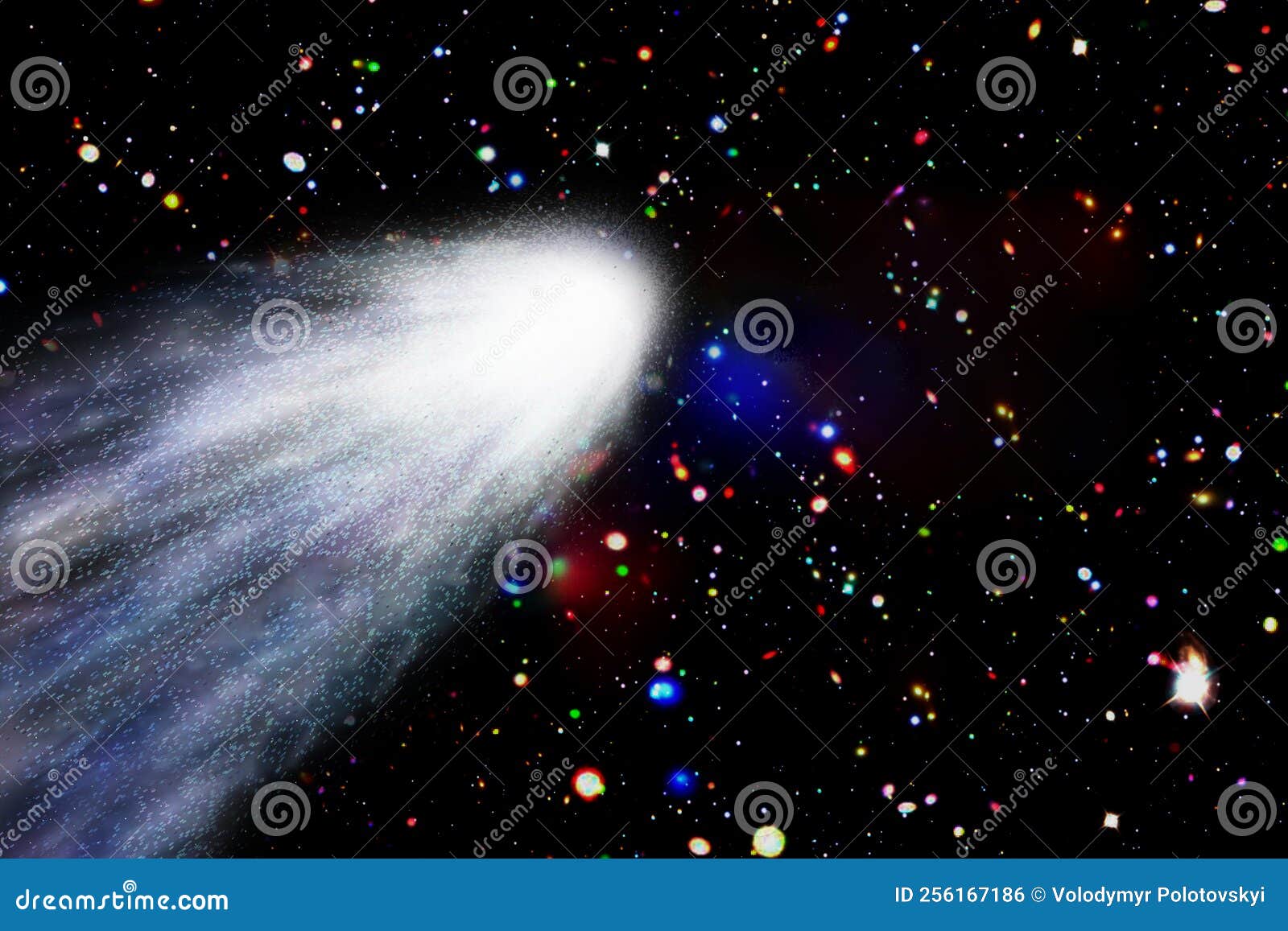 A Comet on the High Speed is Going through the Space. the Elements of ...