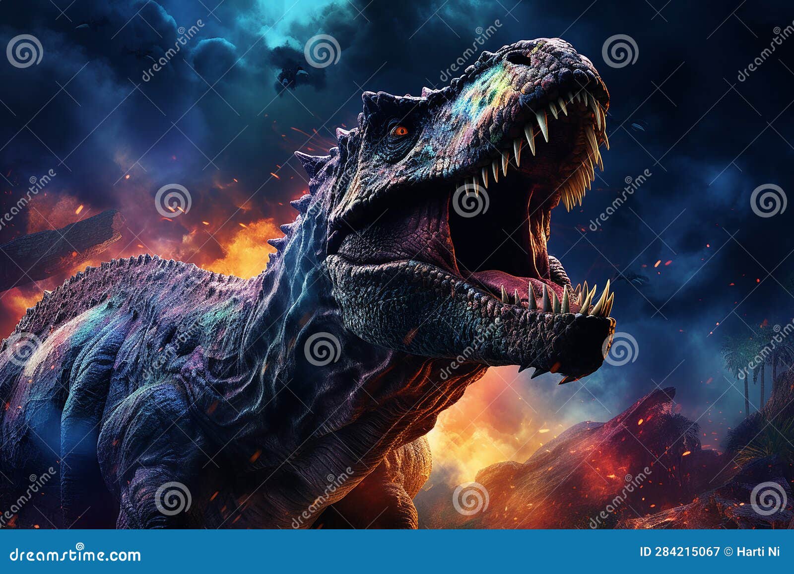 Comet Hitting Earth Causing Extinction of Dinosaur Wild Animal in Their ...