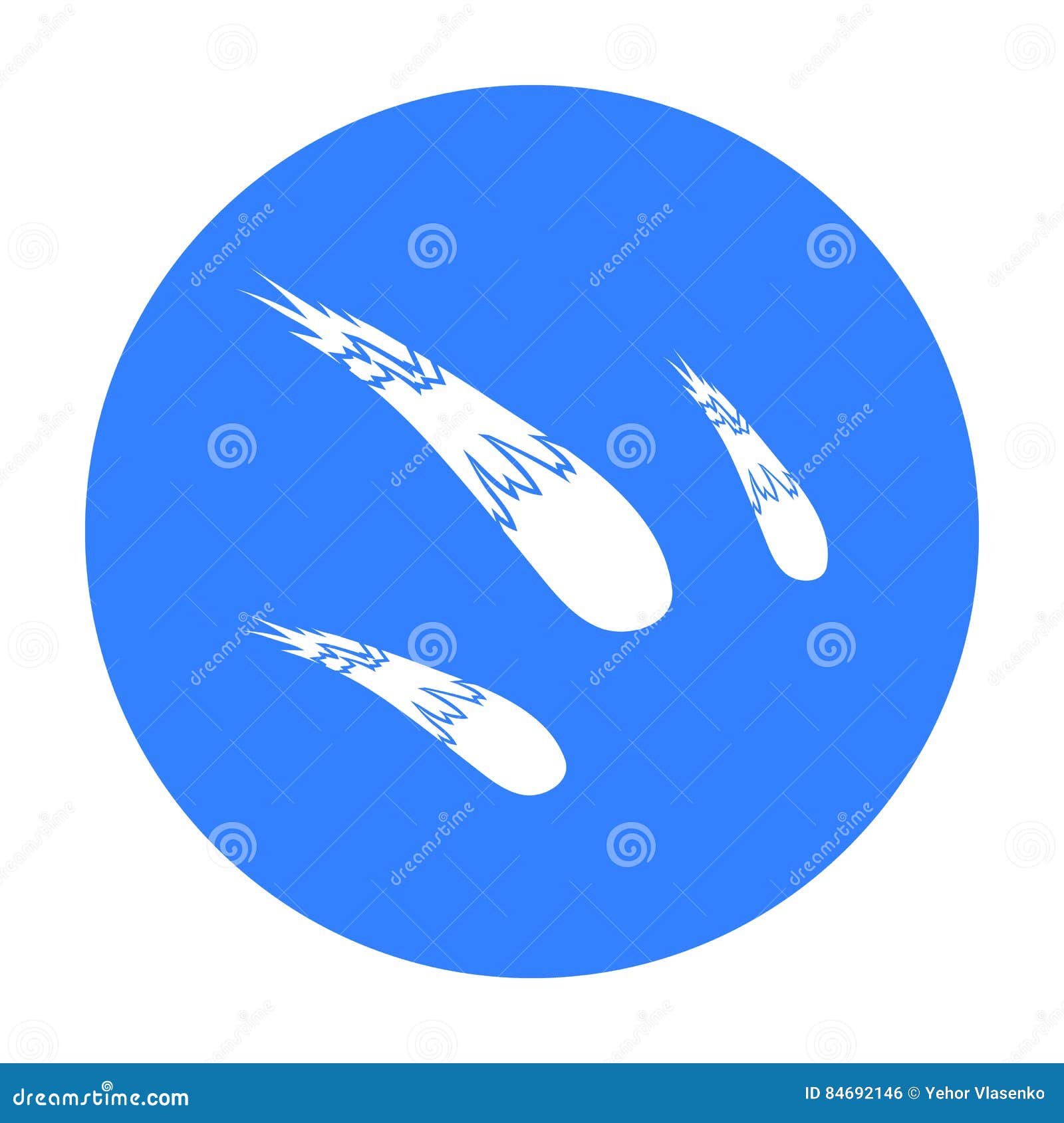 Comet Icon in Black Style Isolated on White Background. Space Symbol ...